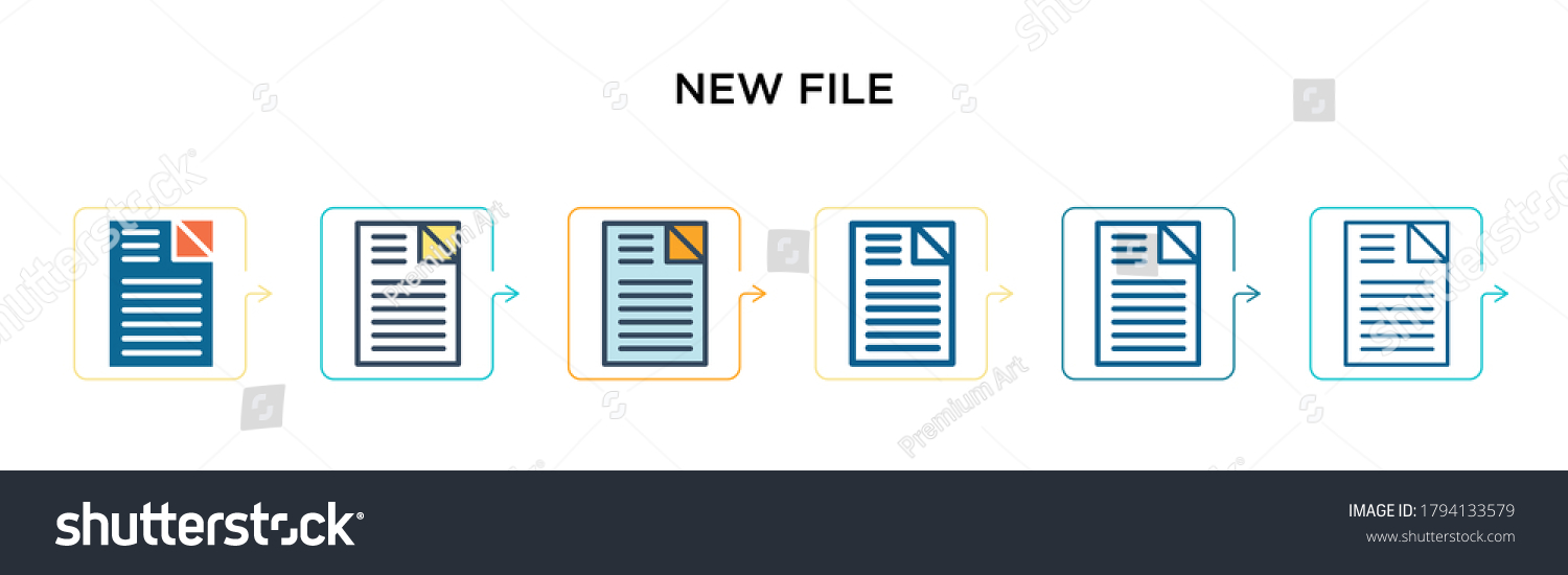 New File Vector Icon 6 Different Stock Vector (Royalty Free) 1794133579 ...
