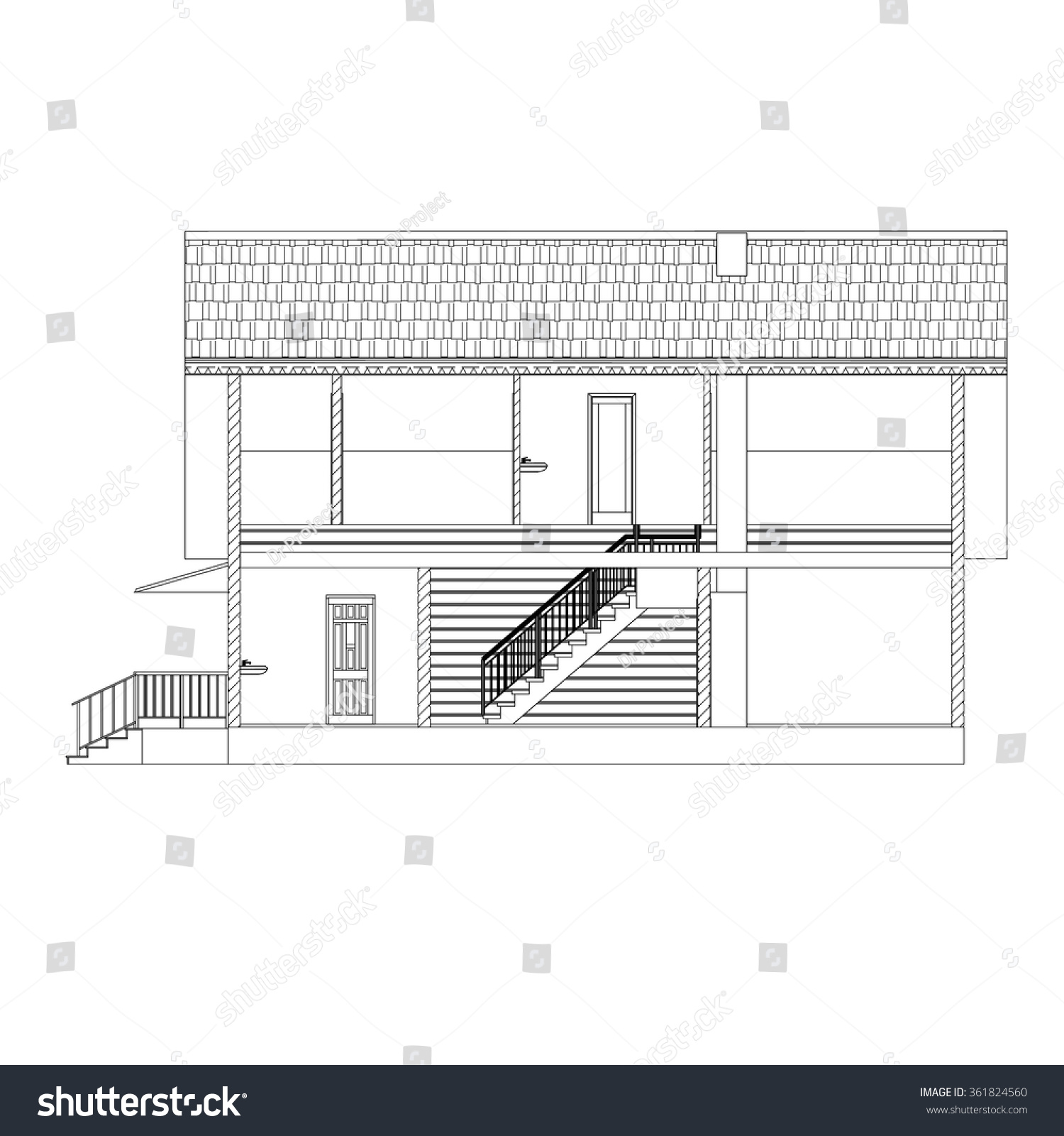 New Interesting Architectural Background Architectural Section ...