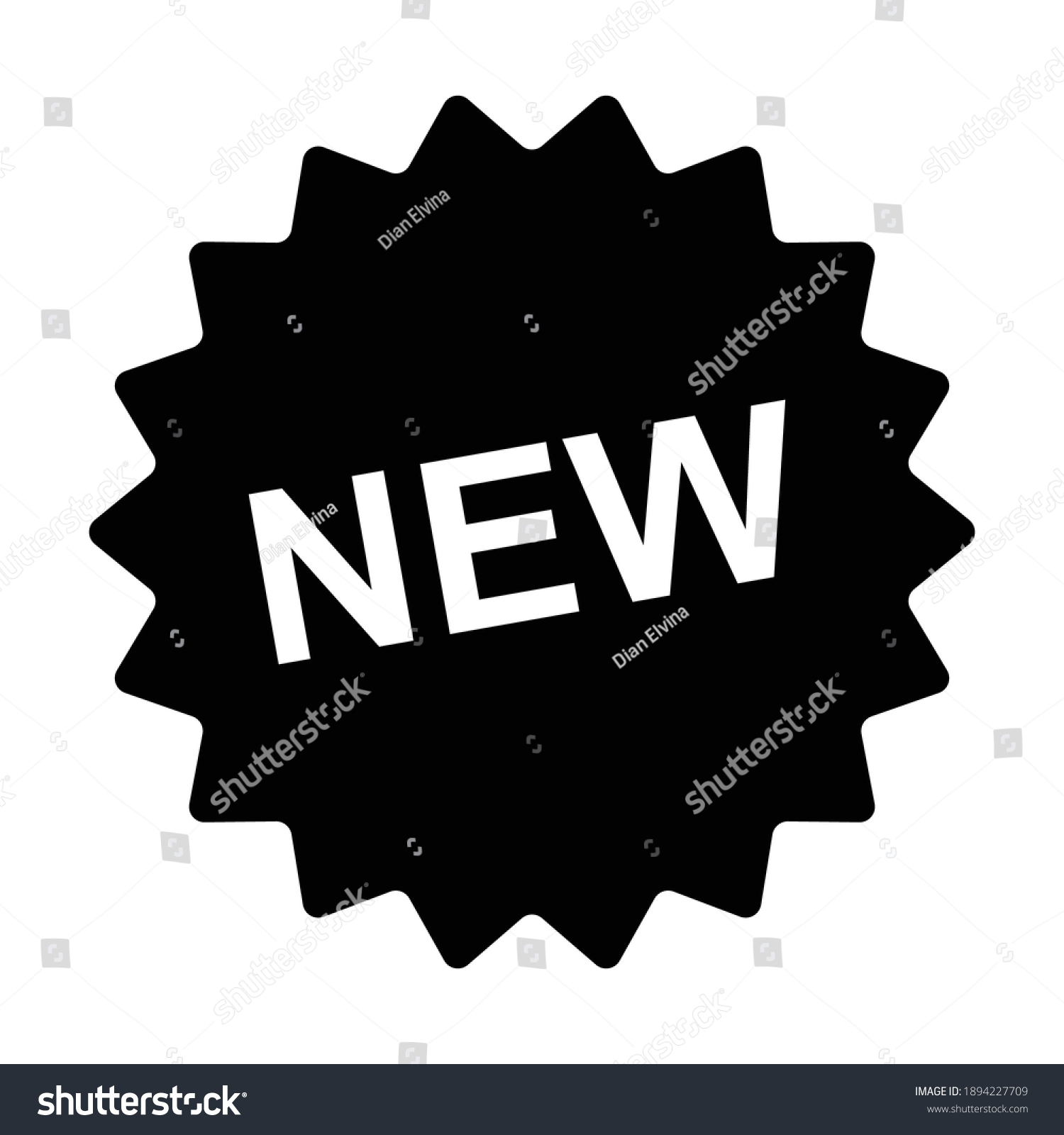 New Label Shopping Icon Vector Stock Vector (Royalty Free) 1894227709 ...