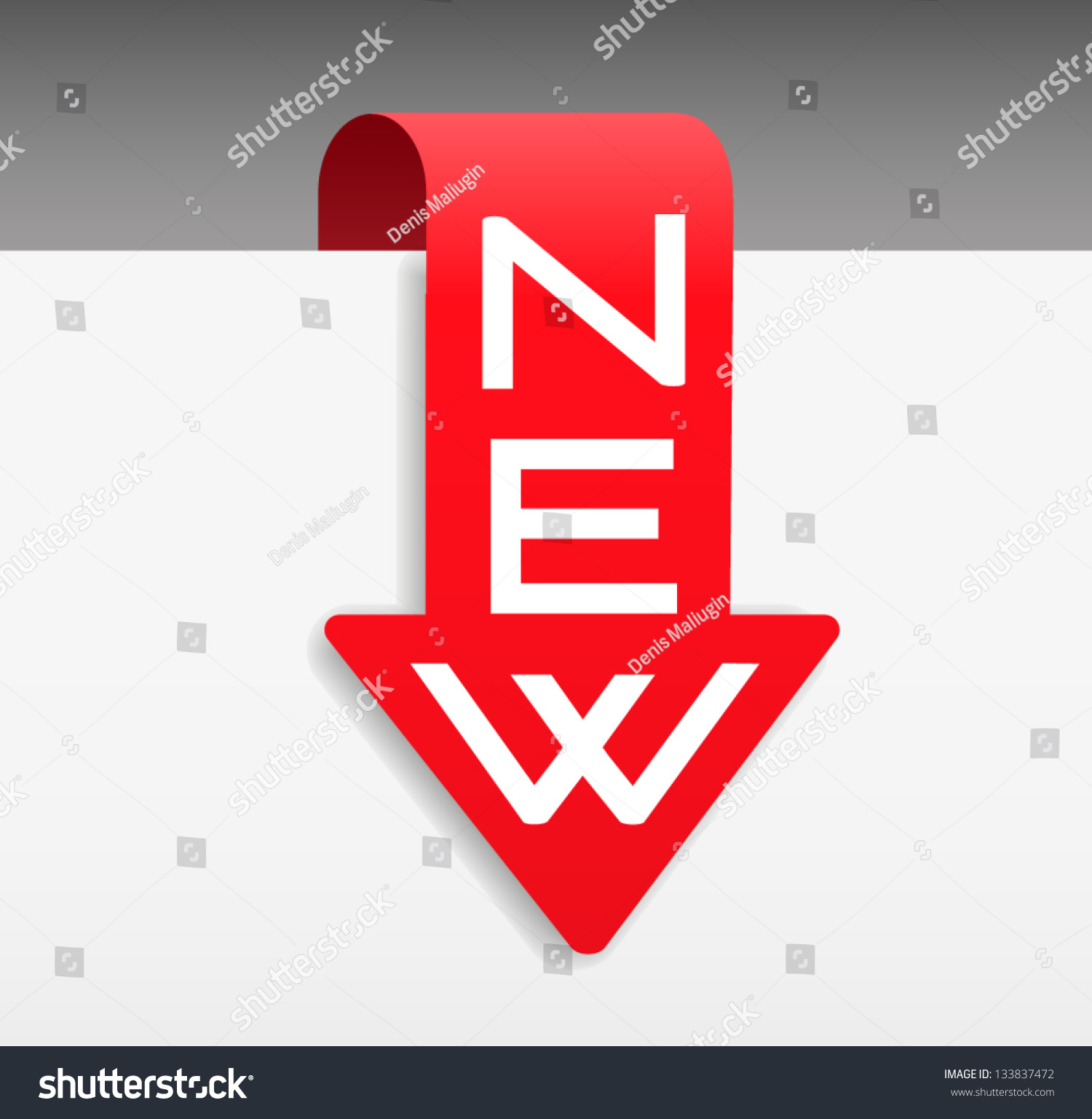 New Label Vector Red Arrow Bookmark: vector de stock (libre de regalías ...