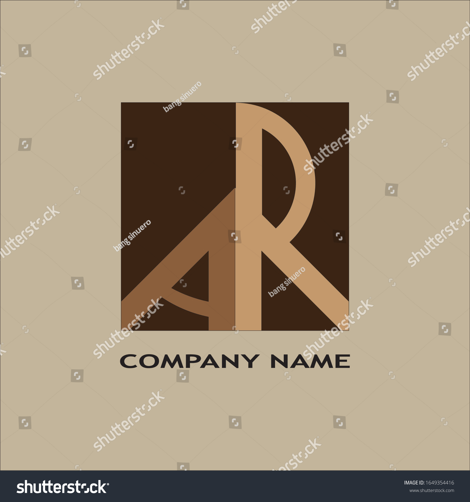 New Logo Design Font Ar Stock Vector (Royalty Free) 1649354416