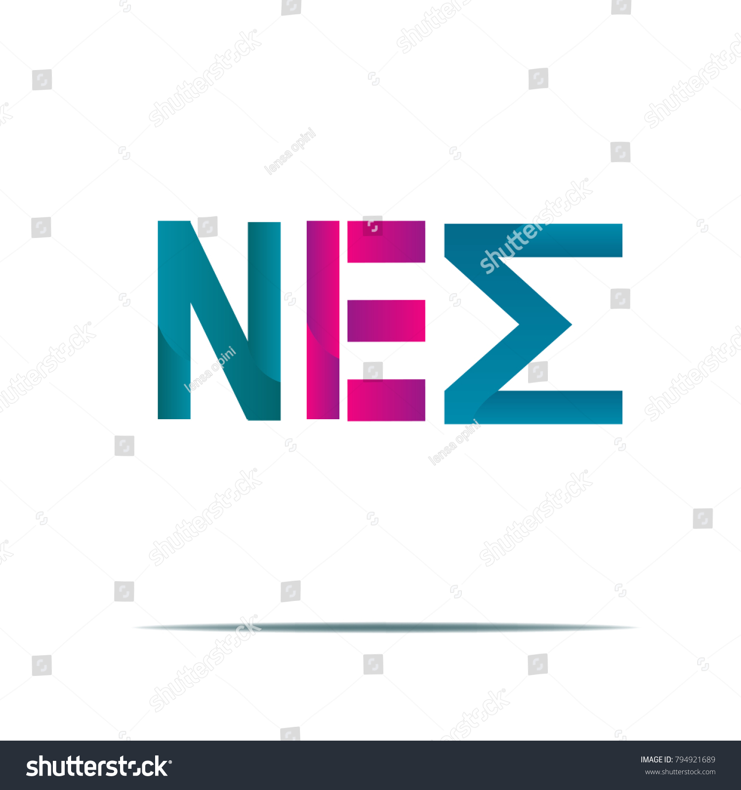 New Logo Illustration Typographic Vector Isolated Stock Vector (Royalty ...