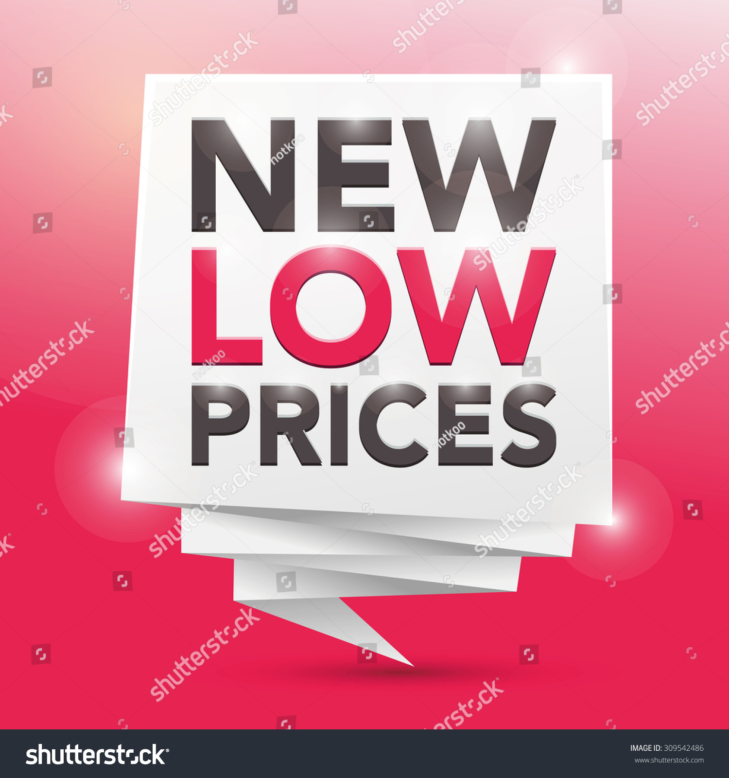 New Low Prices Poster Design Element Stock Vector (Royalty Free) 309542486