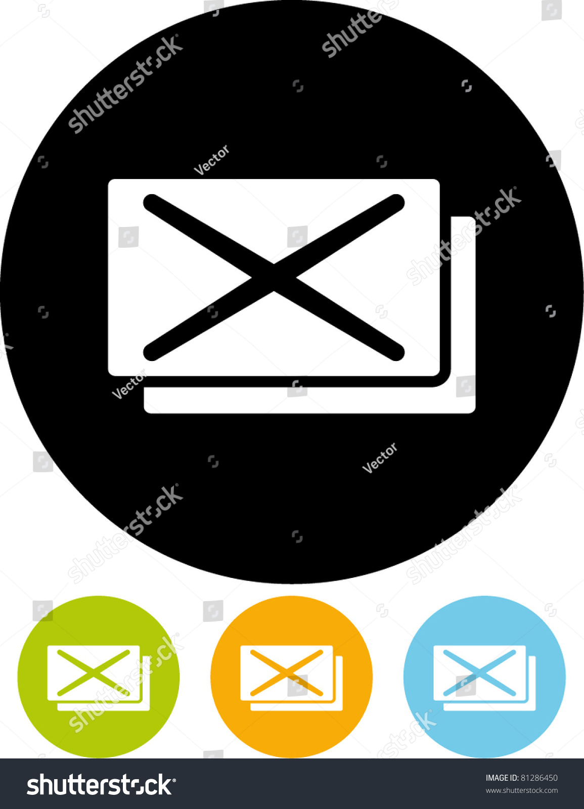 New Mail Vector Icon Stock Vector (Royalty Free) 81286450
