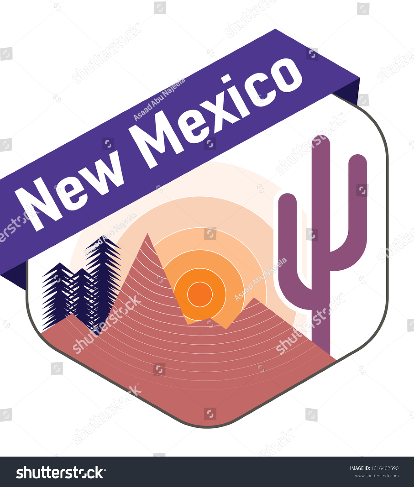 New Mexico Label Tag Vector Stock Vector (Royalty Free) 1616402590 ...
