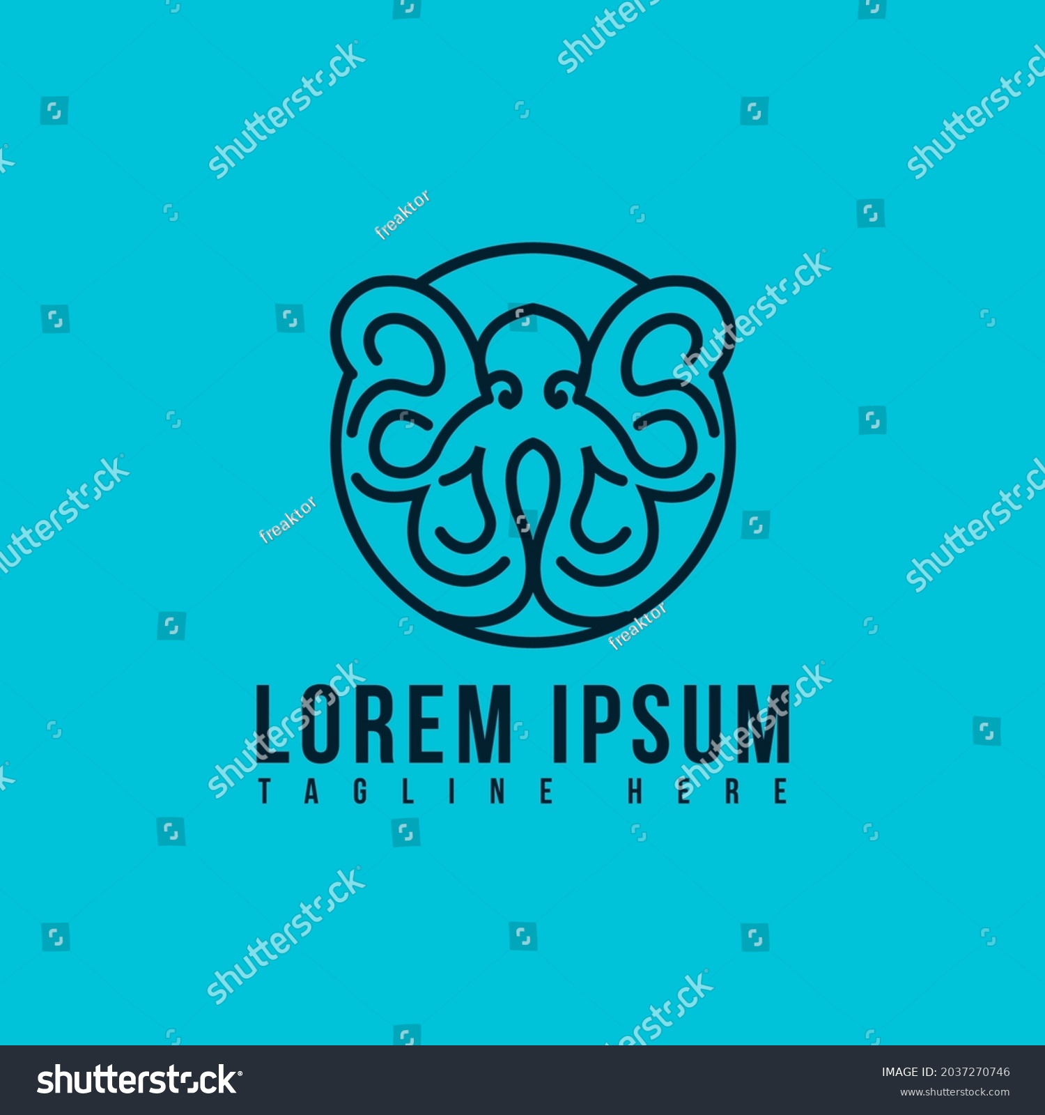 New Modern Simple Squid Octopus Logo Stock Vector (Royalty Free ...