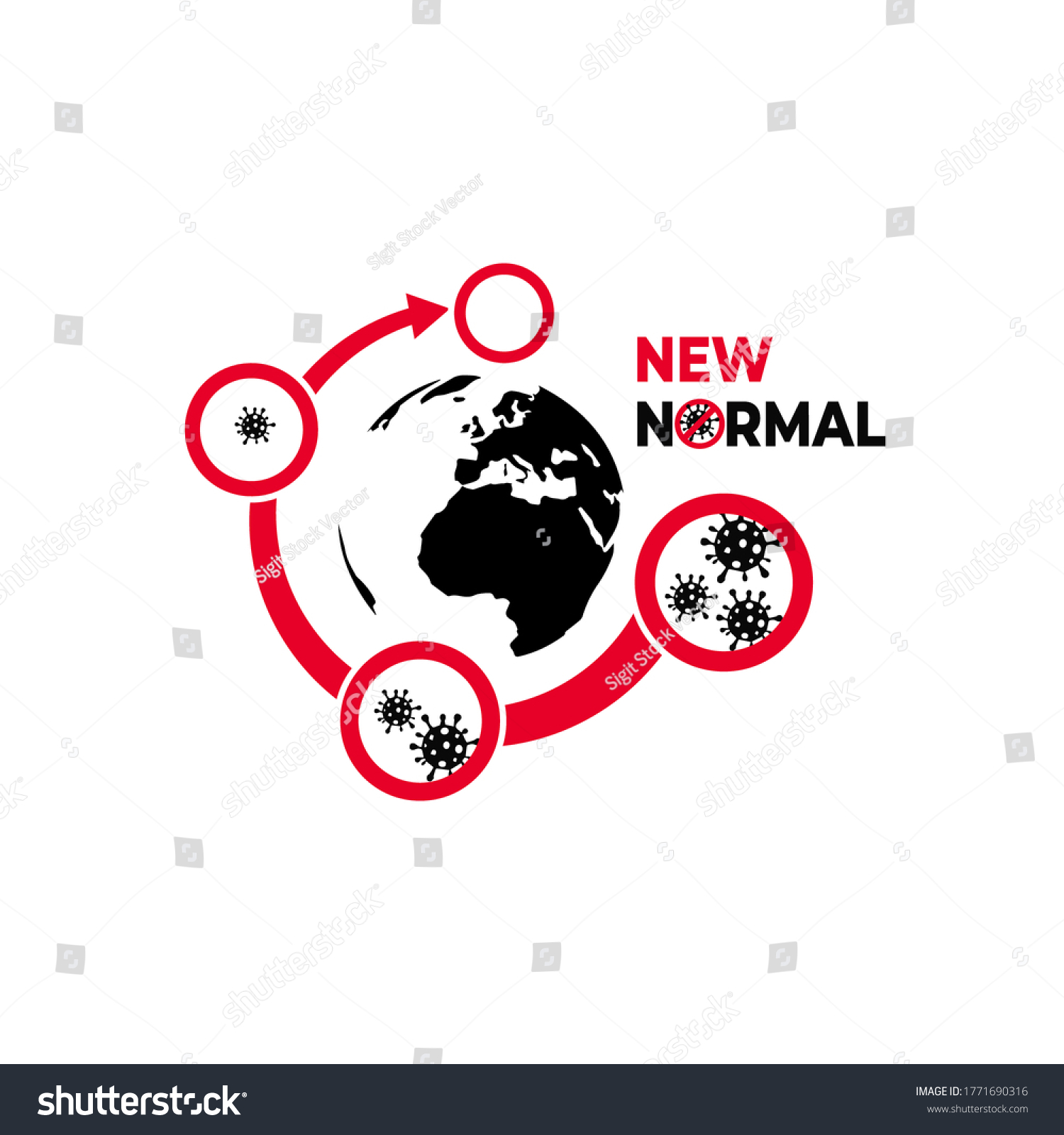New Normal Icon Vector Illustration Stock Vector (Royalty Free) 1771690316
