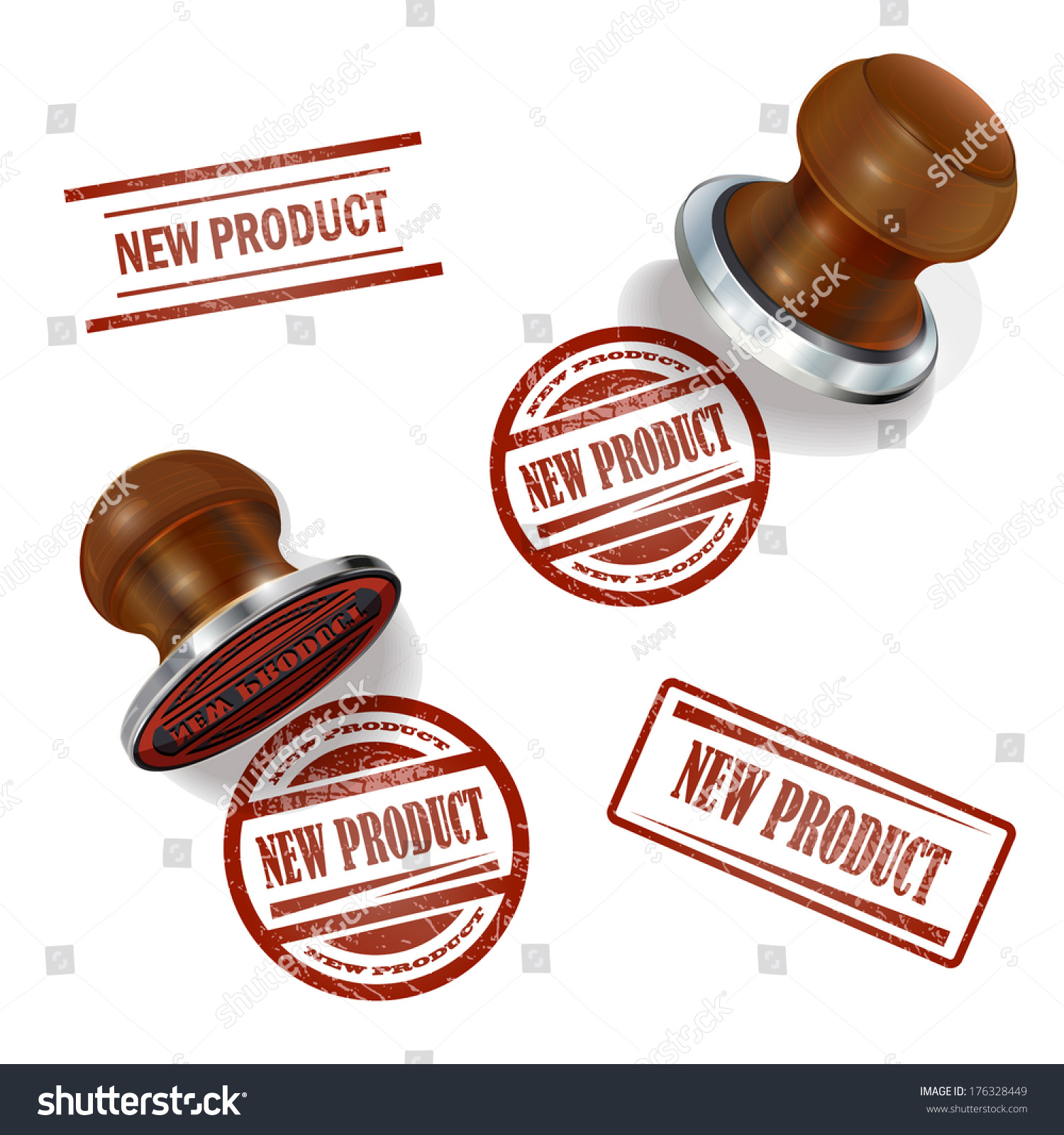 New Product 3d Stamp Stock Vector (Royalty Free) 176328449 | Shutterstock
