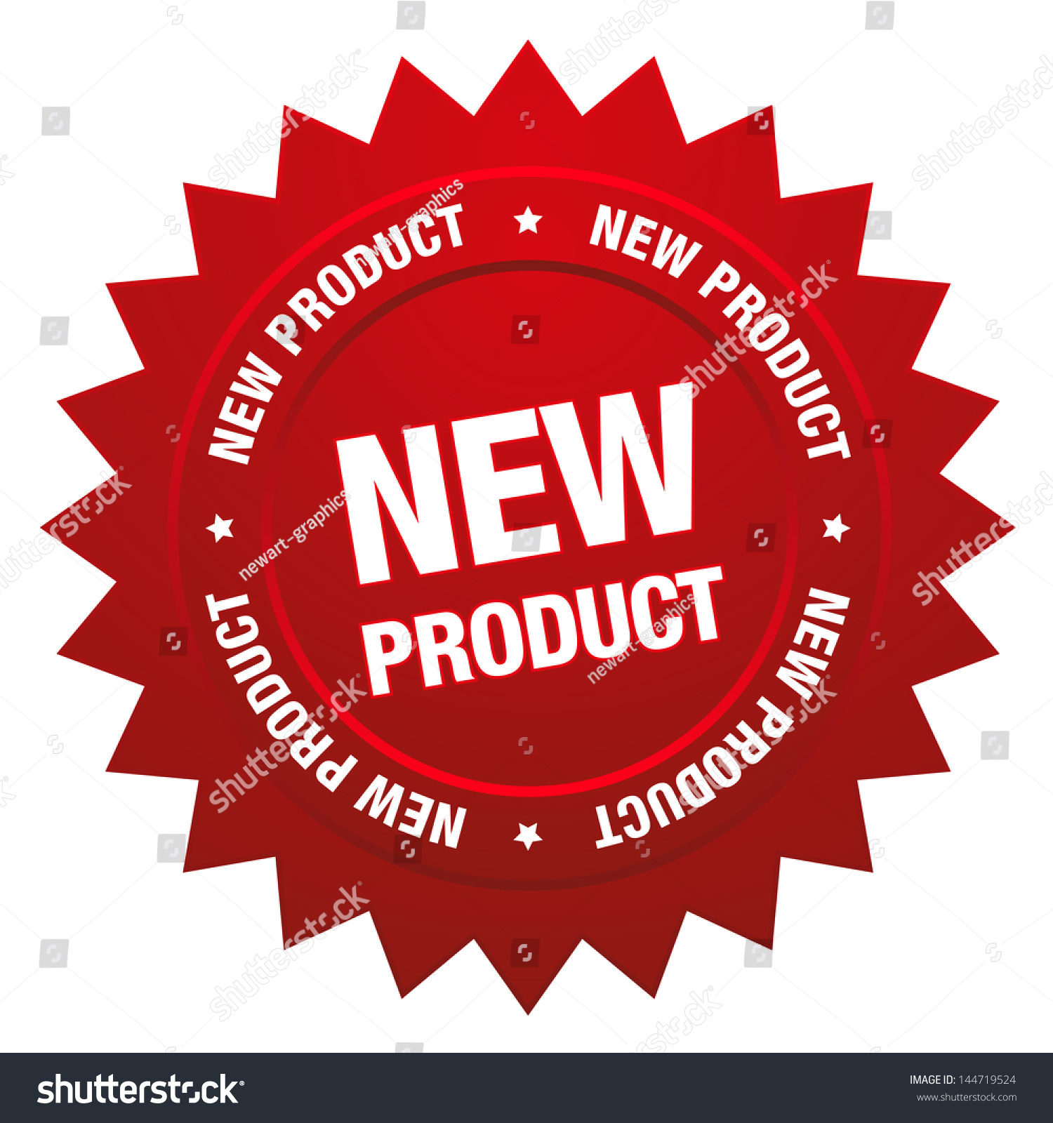 New Product Star Button Stock Vector (Royalty Free) 144719524