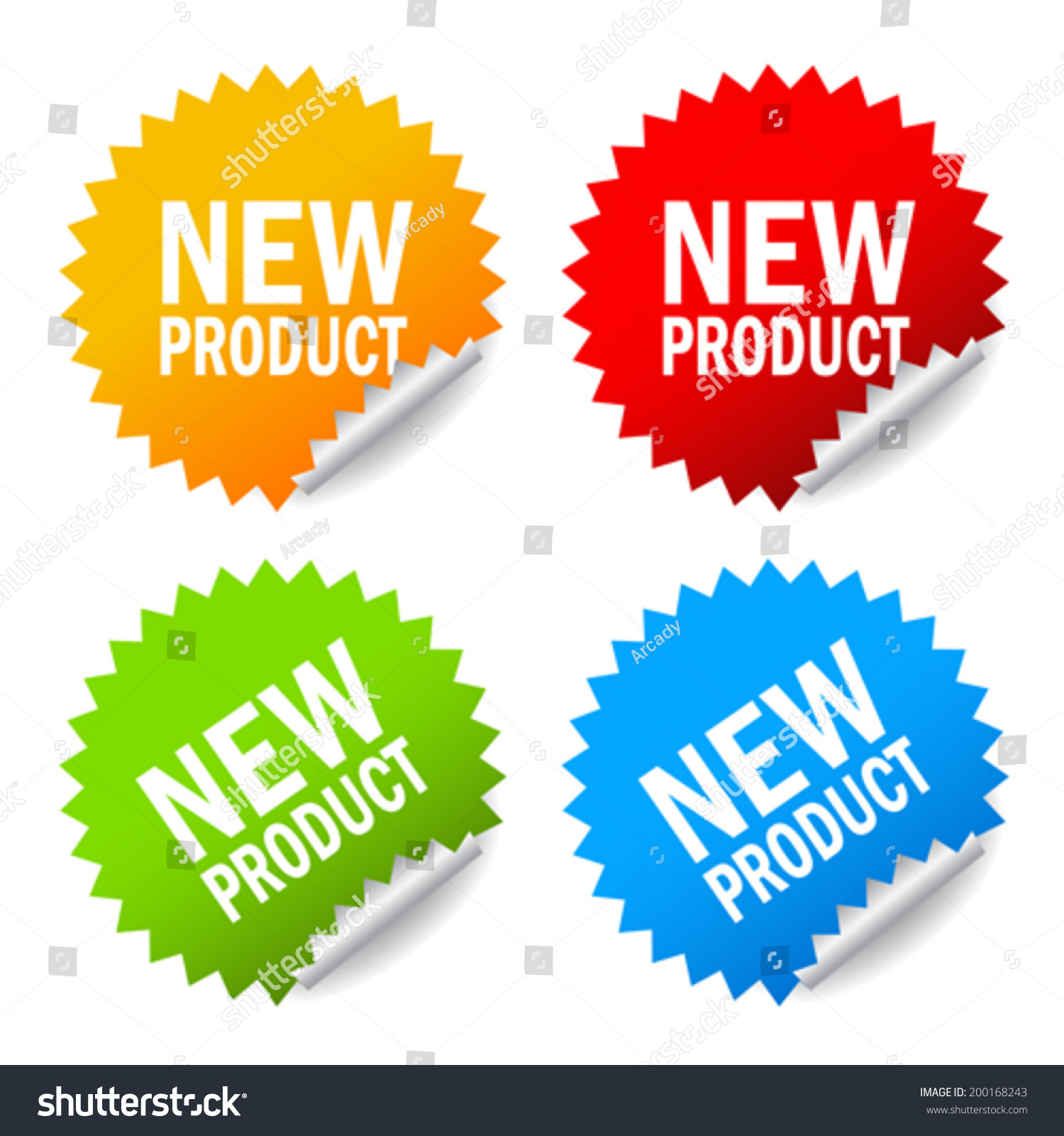 New Product Sticker Stock Vector (Royalty Free) 200168243 | Shutterstock