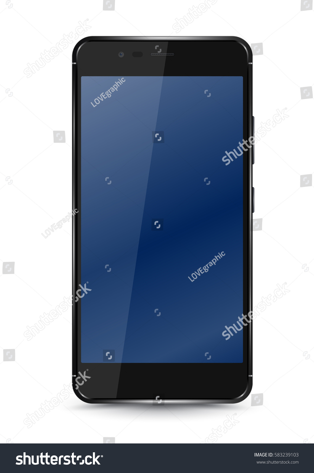New Realistic Smartphone Mockup Isolated On Stock Vector (Royalty Free ...