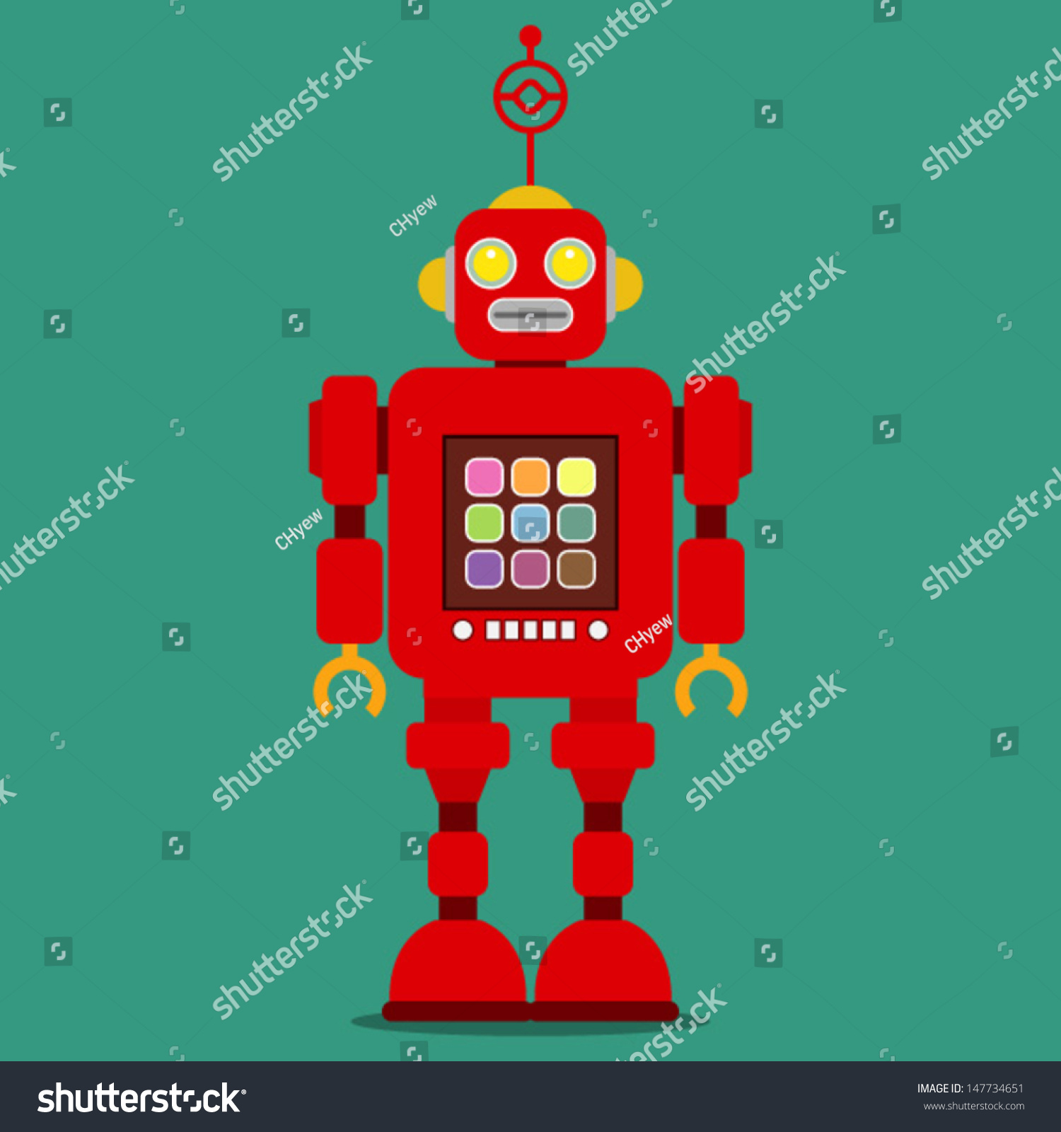 New Retro Robot Toy Illustrator Vector Stock Vector (Royalty Free ...