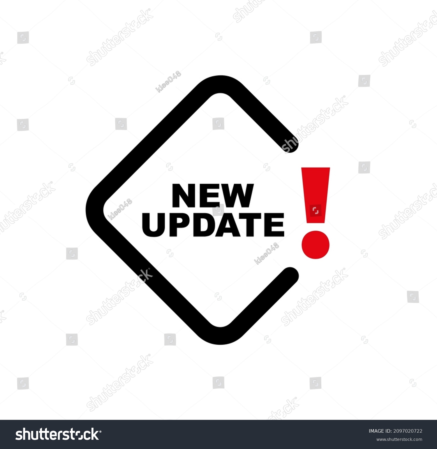 New Update Icon On White Background Stock Vector (Royalty Free ...