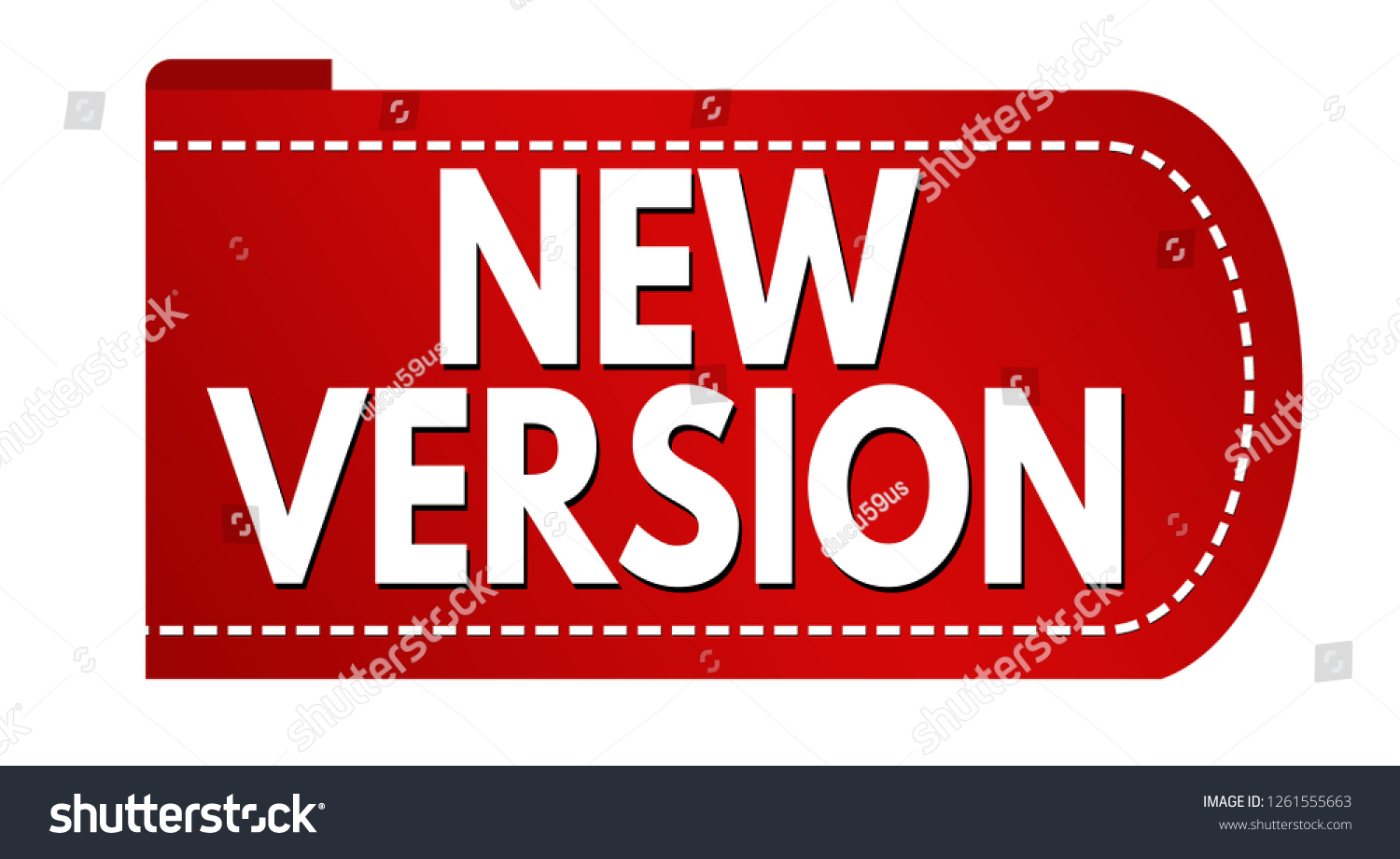 New Version Banner Design On White Stock Vector (Royalty Free) 1261555663