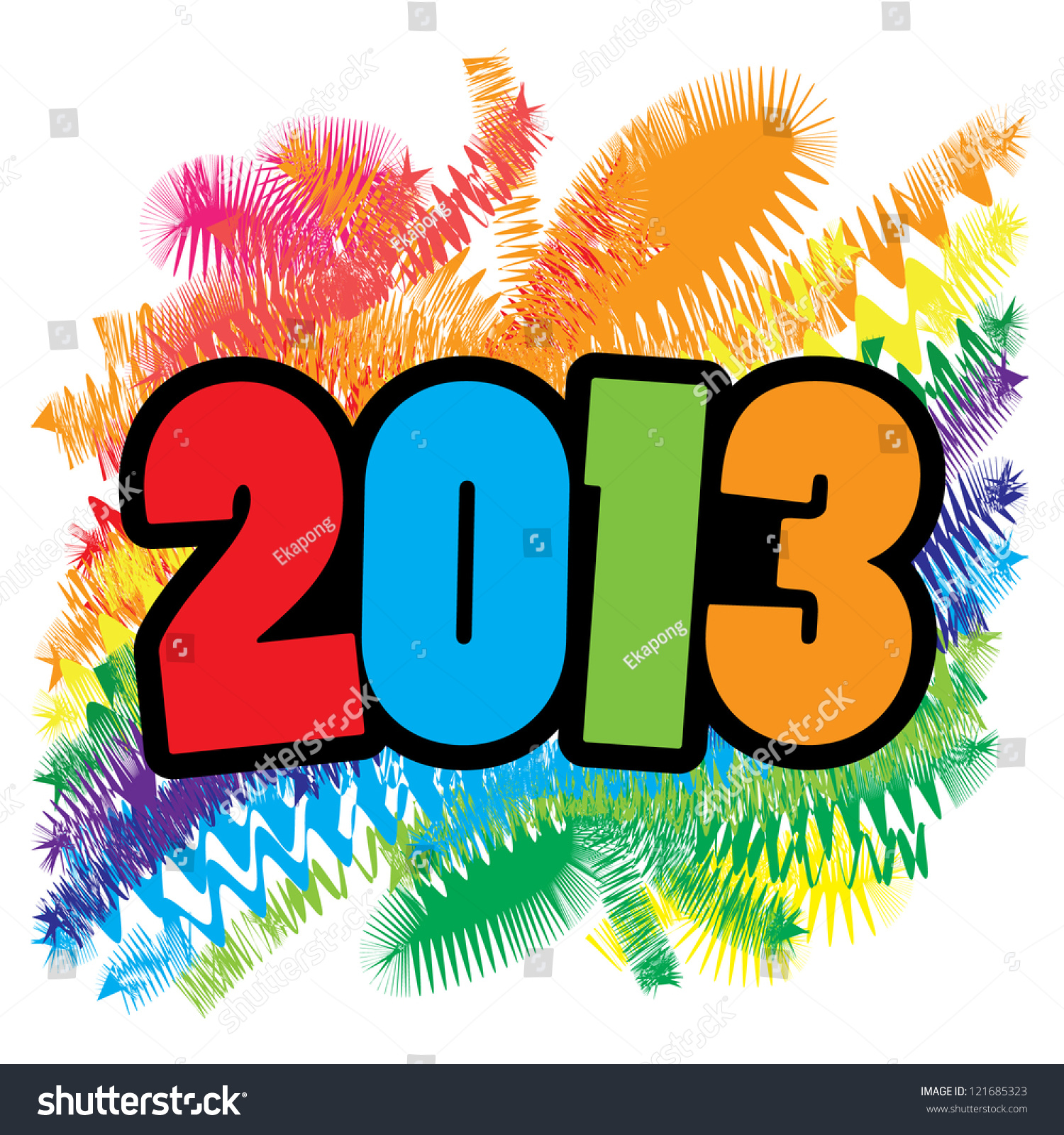 New Year 2013 Design Element. Vector Illustration - 121685323 ...