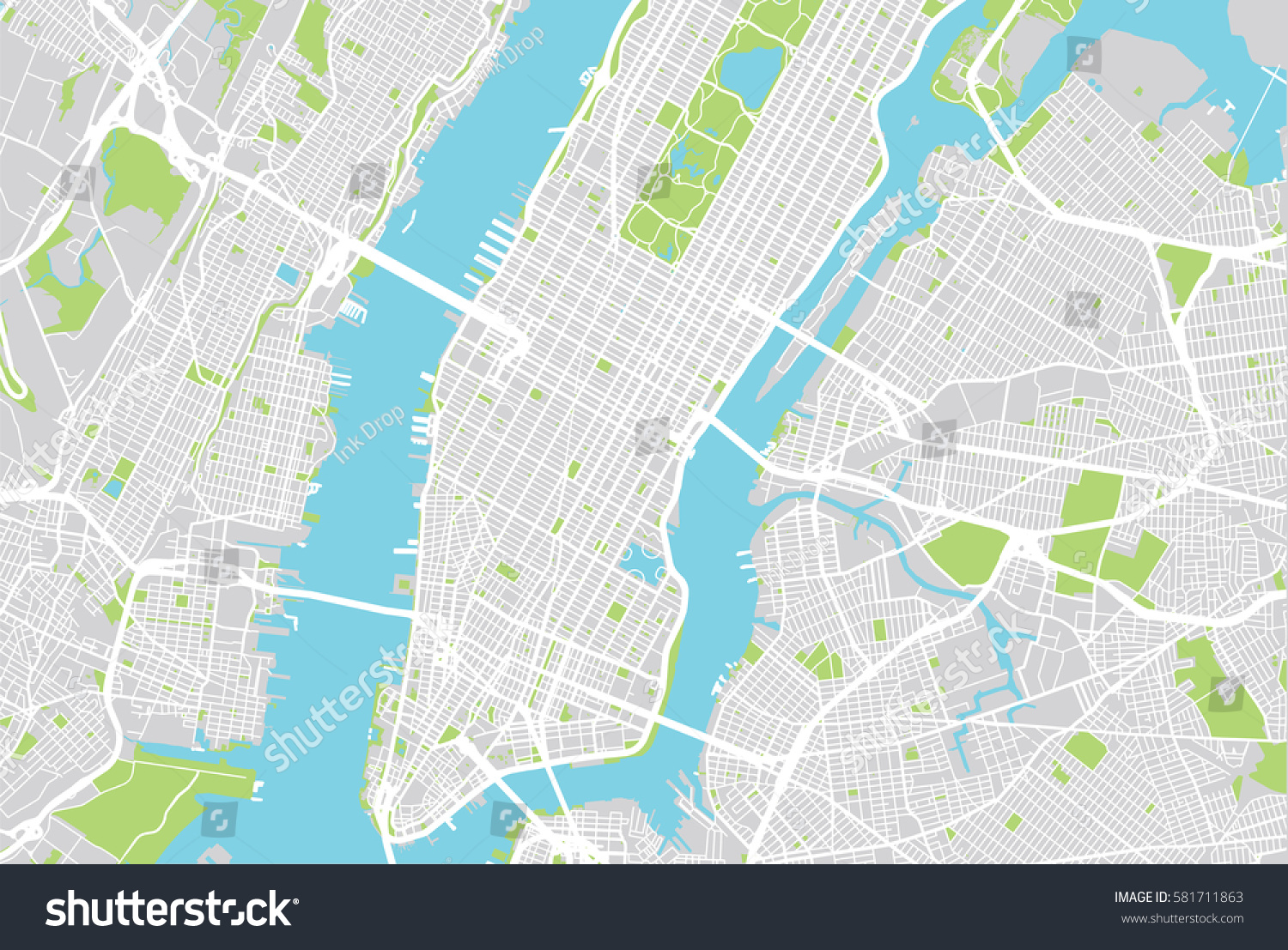1,063 Manhattan vector map Stock Illustrations, Images & Vectors ...