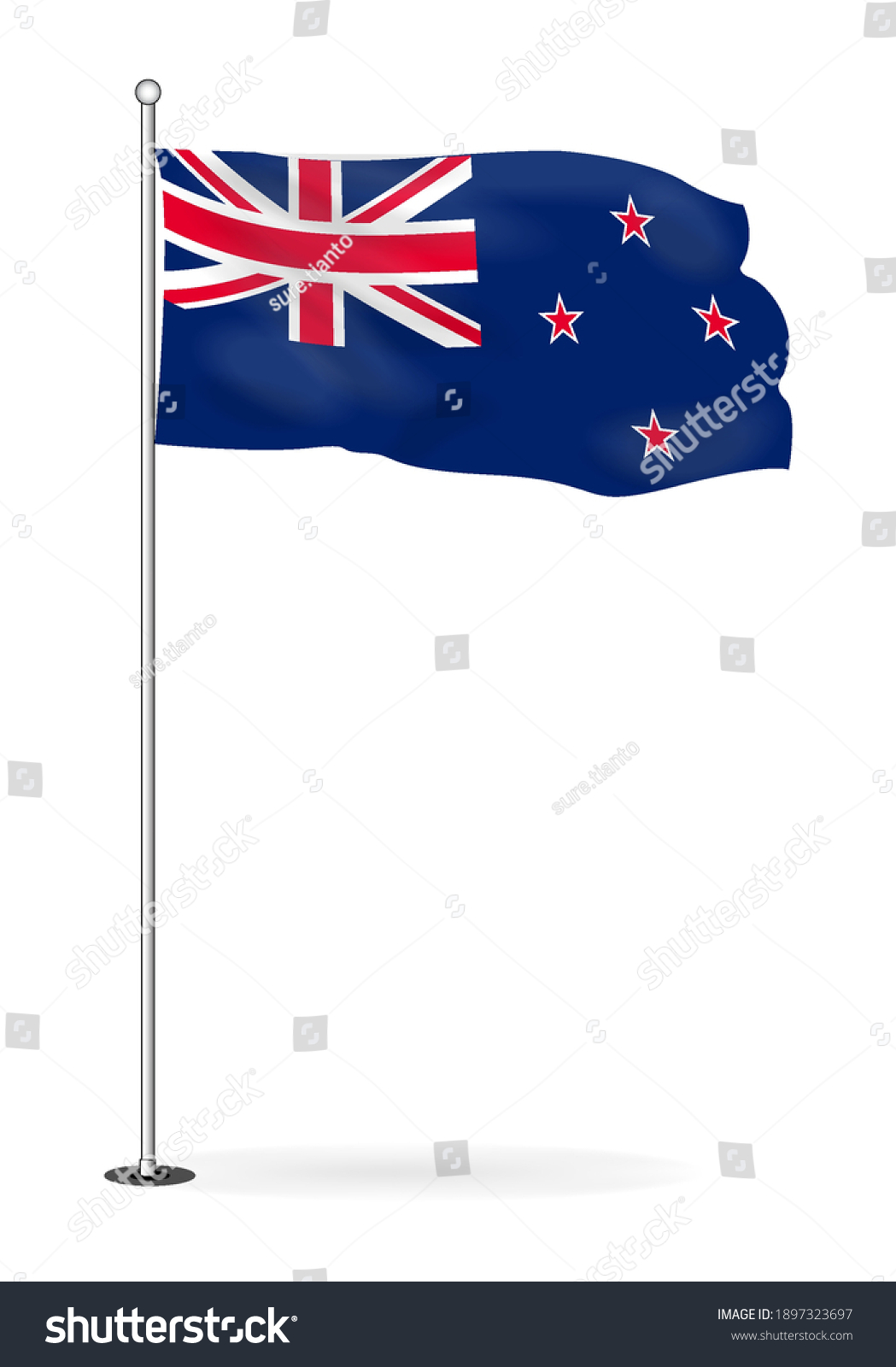 New Zealand Flag Vector Image Stock Vector (Royalty Free) 1897323697 ...