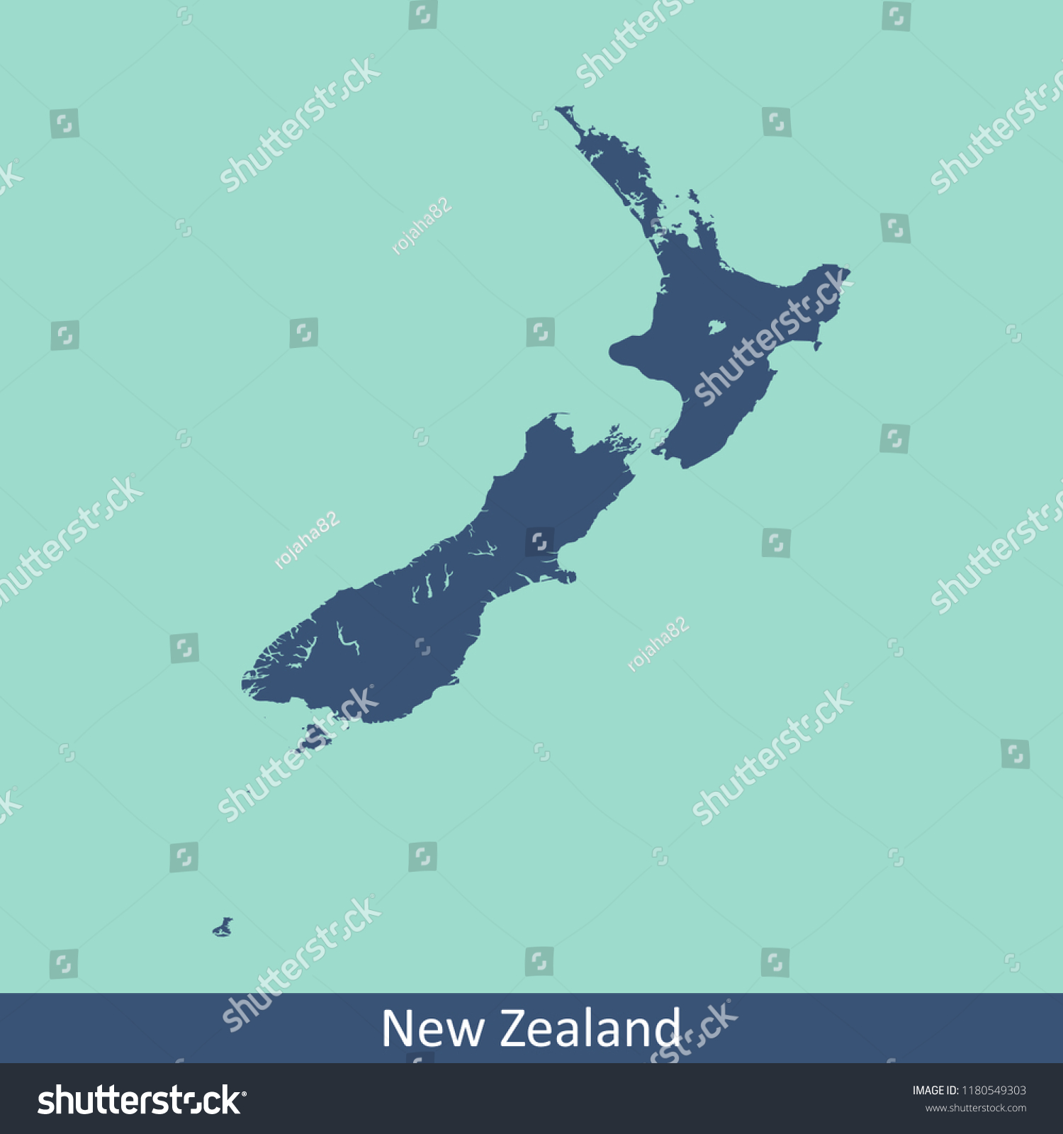 New Zealand Map Vector Stock Vector (Royalty Free) 1180549303 ...