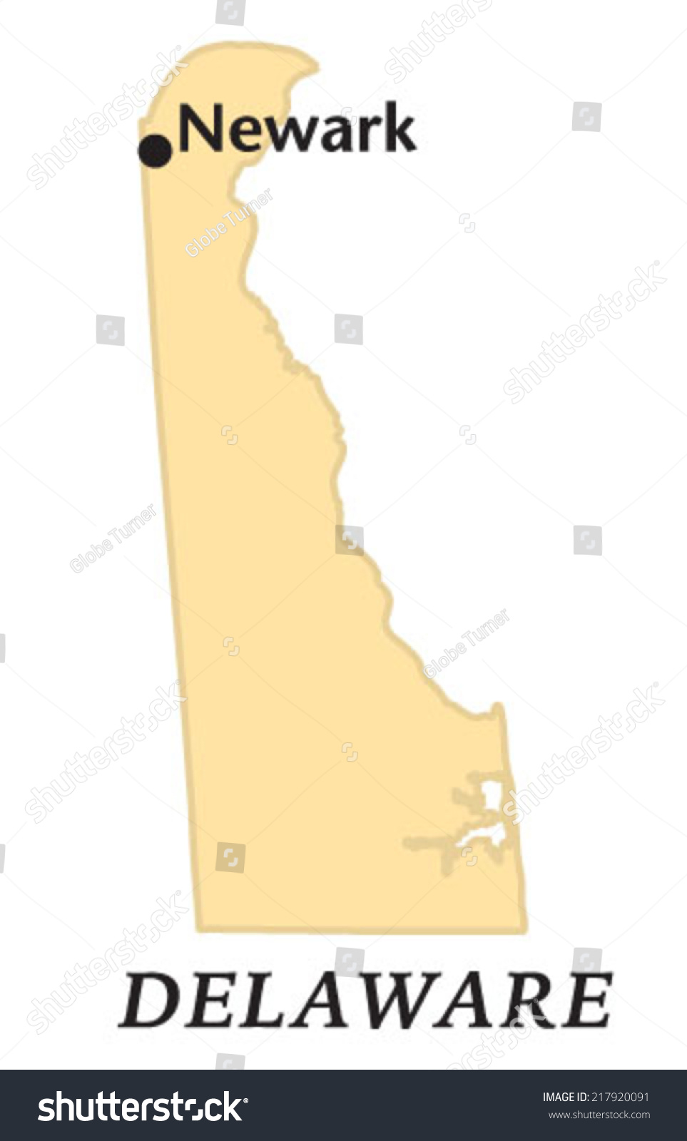 Newark Delaware Locate Map Stock Vector (Royalty Free) 217920091