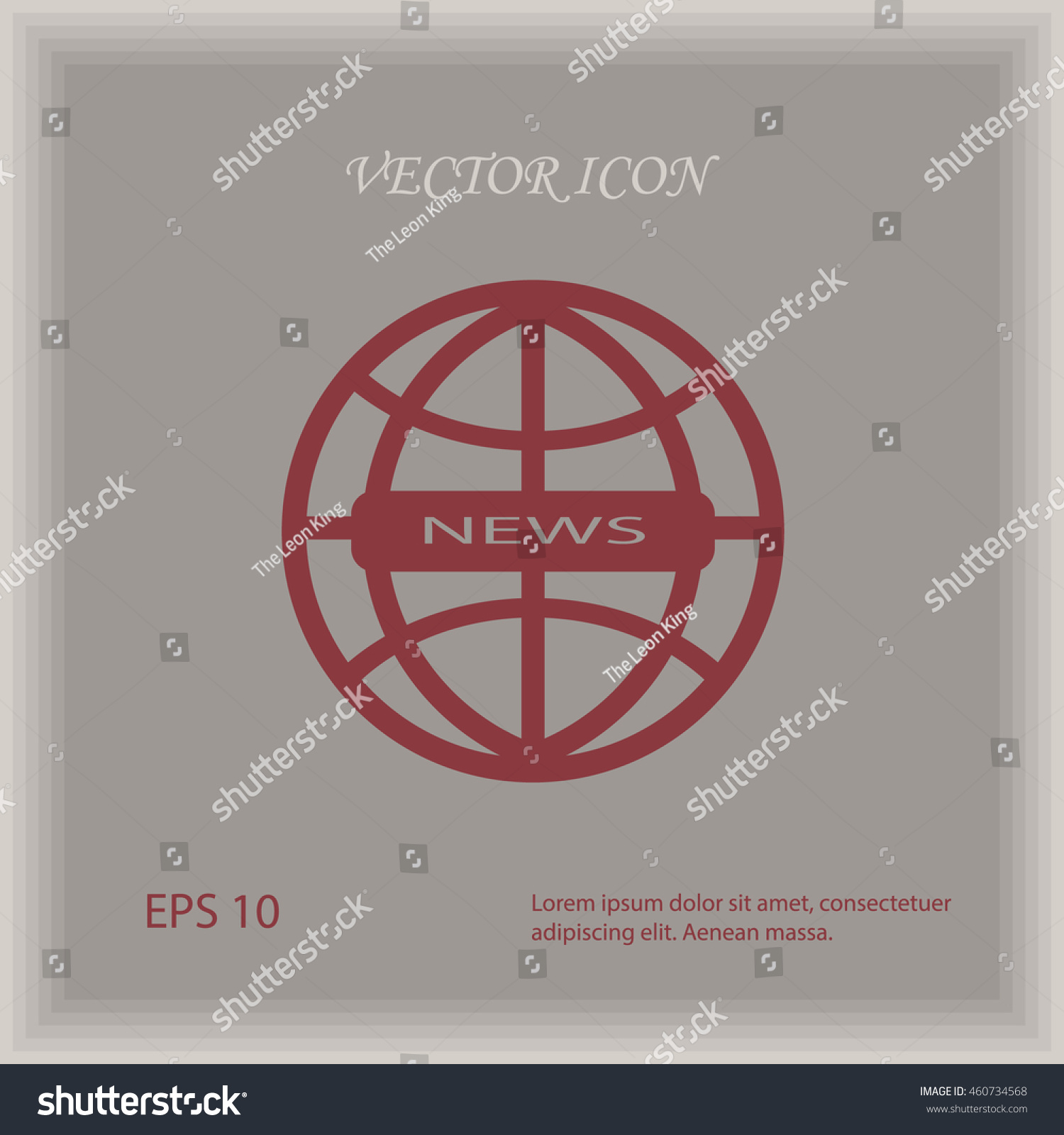 News Icon Web Design Element Stock Vector (Royalty Free) 460734568 ...