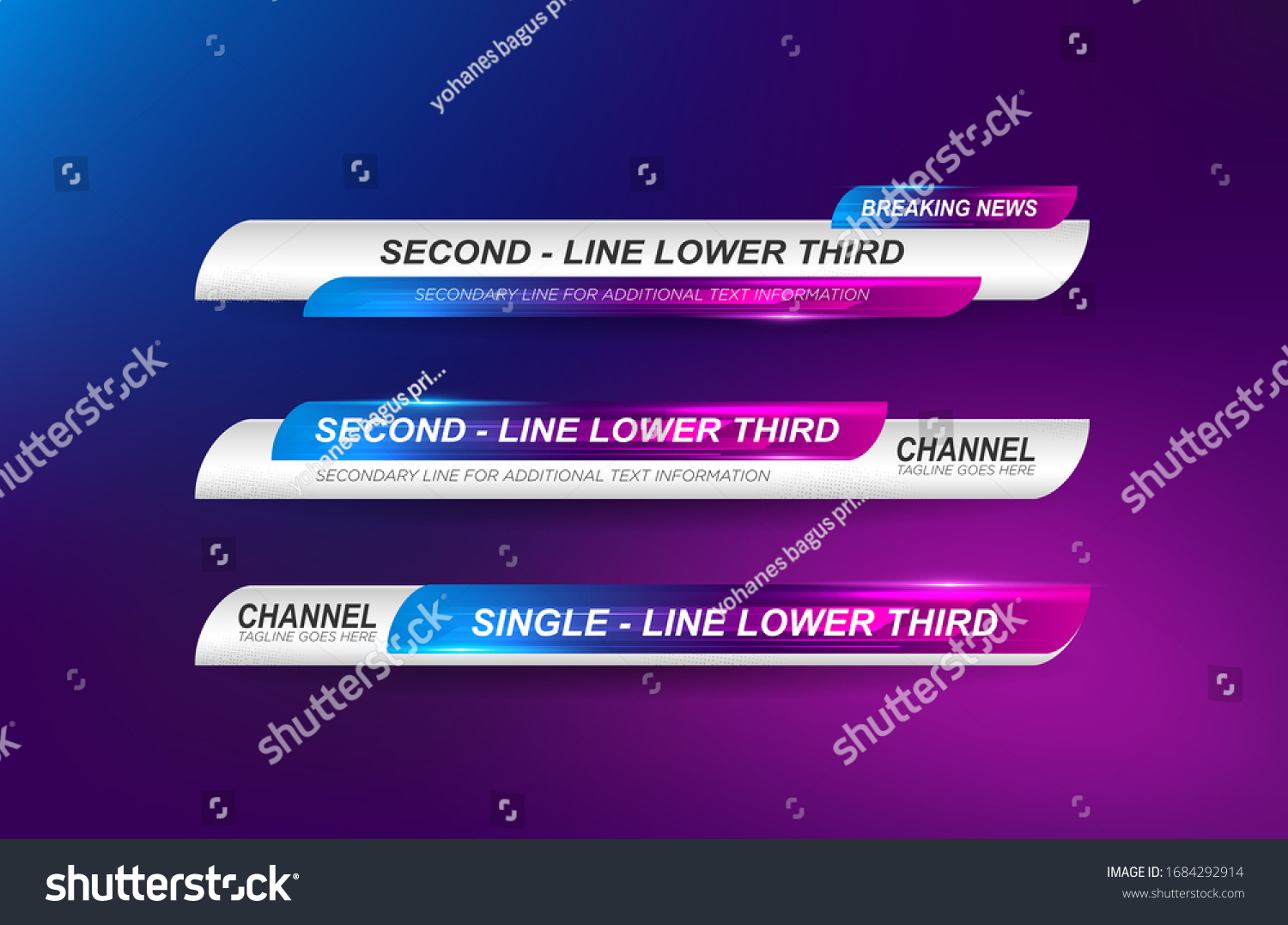 News Lower Thirds Vector Pack Stock Vector (Royalty Free) 1684292914