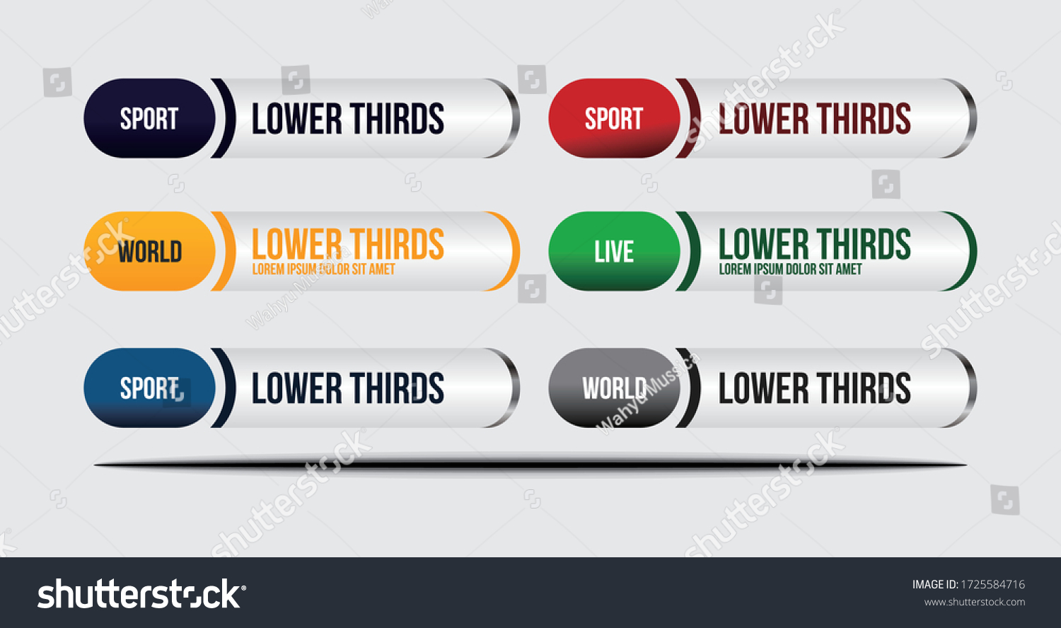 News Lower Thirds Vector Pack Stock Vector (Royalty Free) 1725584716