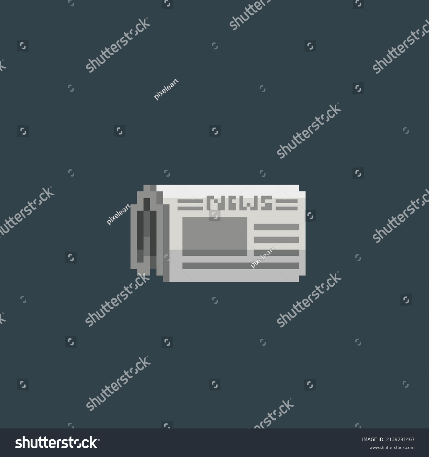 News Paper Pixel Style Stock Vector (Royalty Free) 2139291467 ...