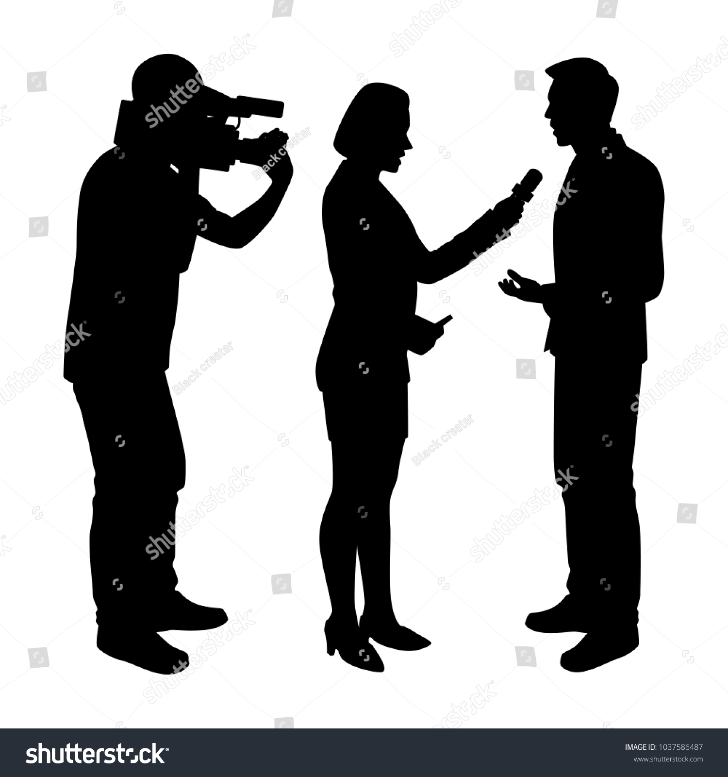 5.077 imagens de Vector people silhouette interview Imagens, fotos ...