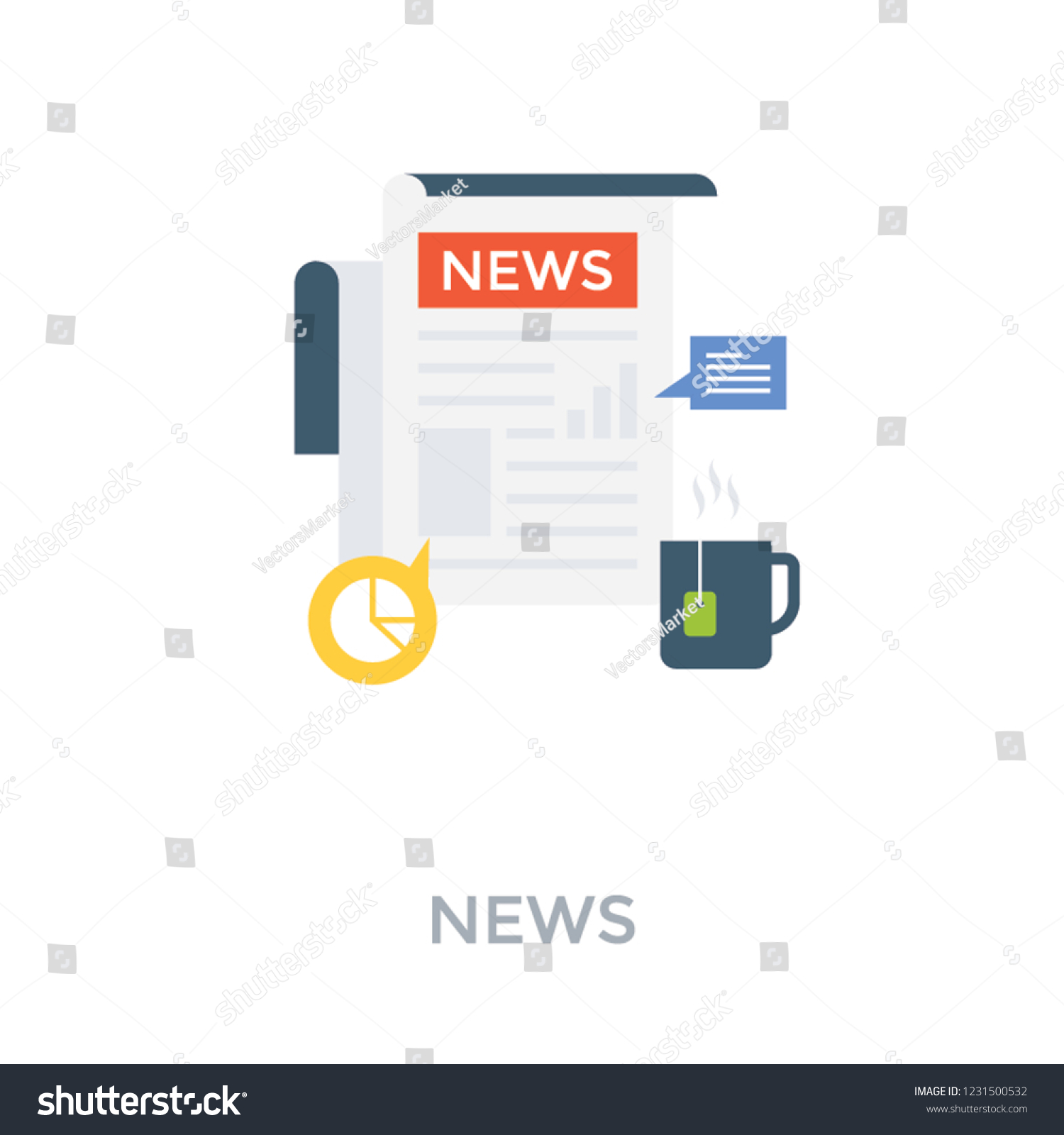 News Vector Illustration Stock Vector (Royalty Free) 1231500532 ...