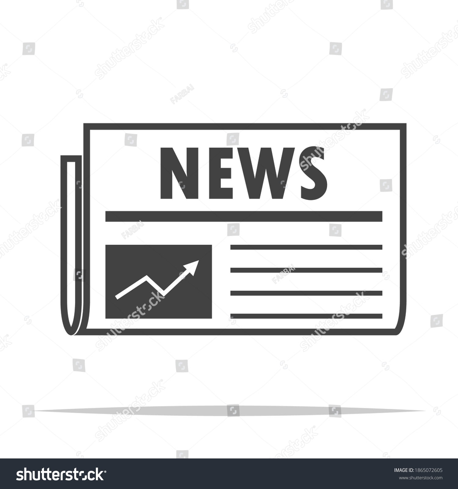 Newspaper Icon Transparent Vector Isolated: เวกเตอร์สต็อก (ปลอดค่า ...