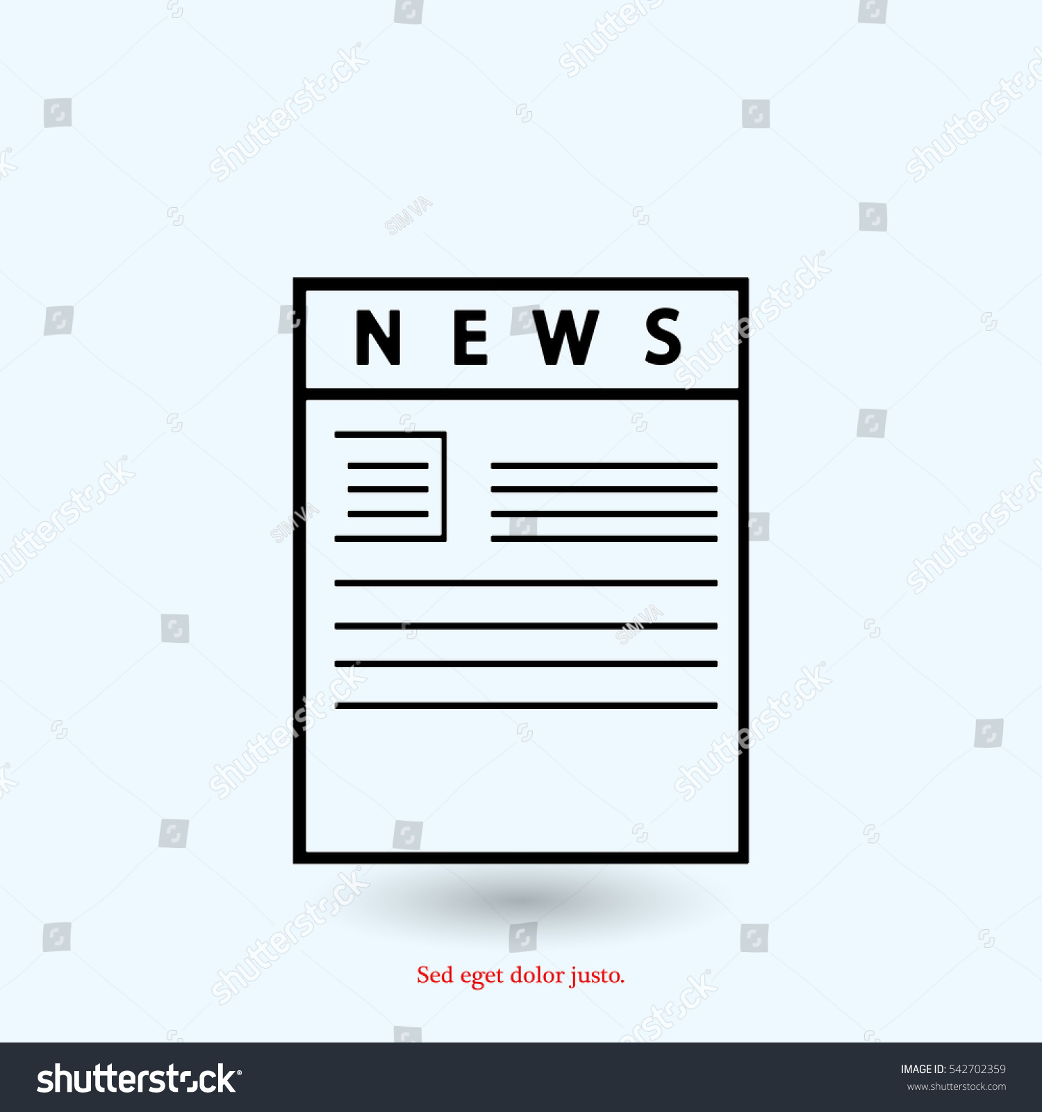 Newspaper Icon Vector Best Flat Icon Stock Vector (Royalty Free ...