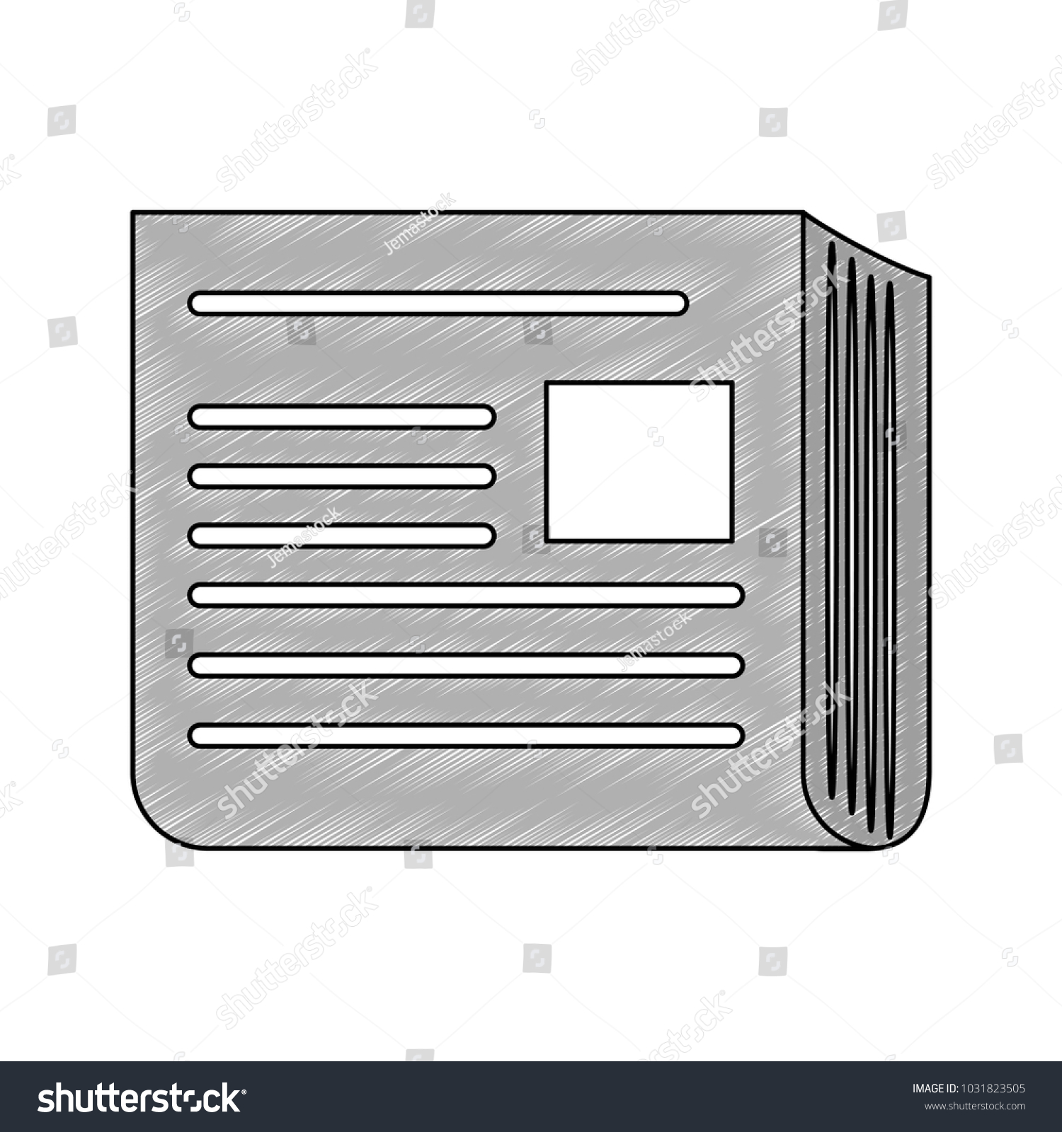 Newspaper Isolated Symbol Stock Vector (Royalty Free) 1031823505