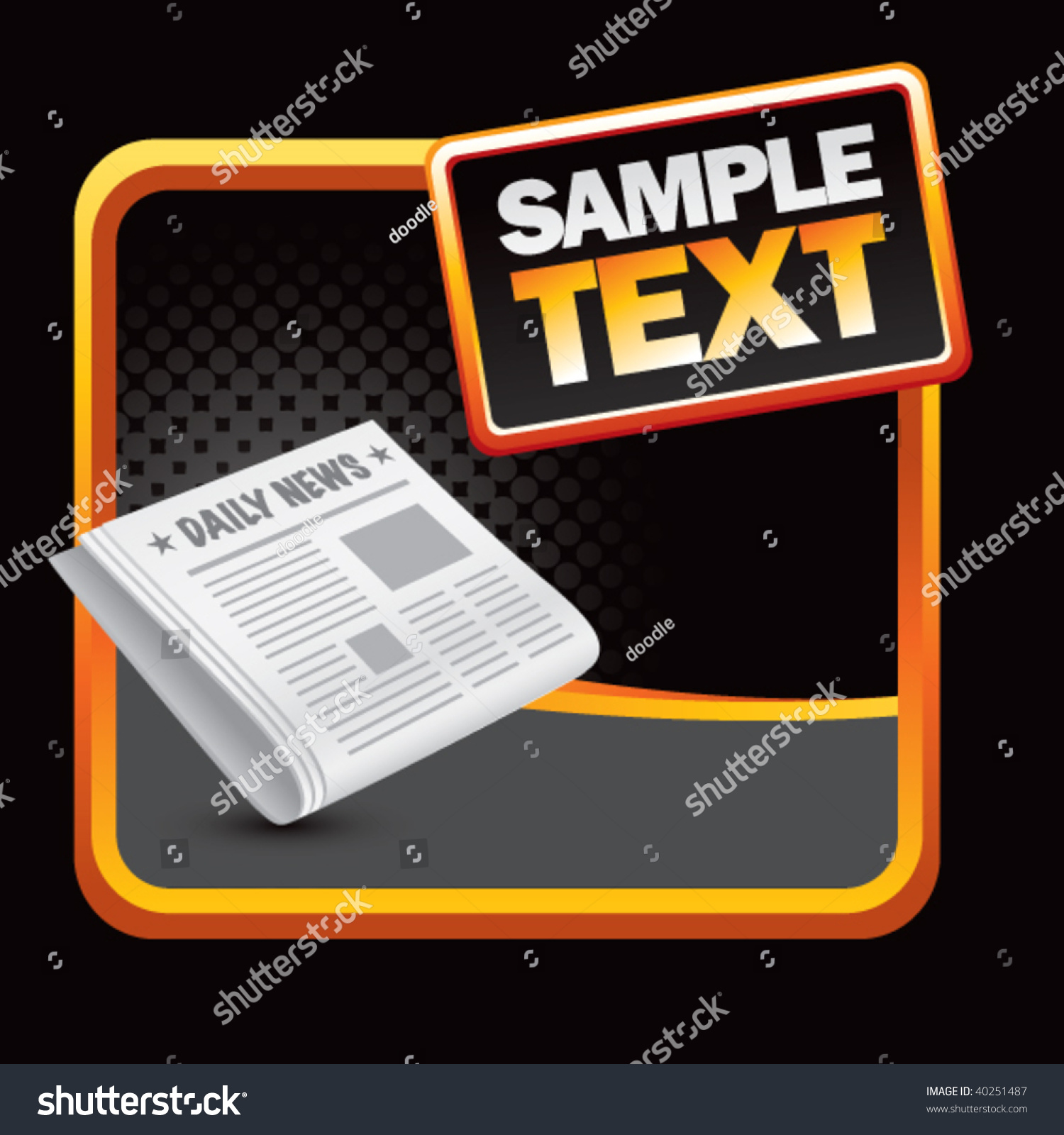 Newspaper On Stylized Advertisement Stock Vector (Royalty Free) 40251487