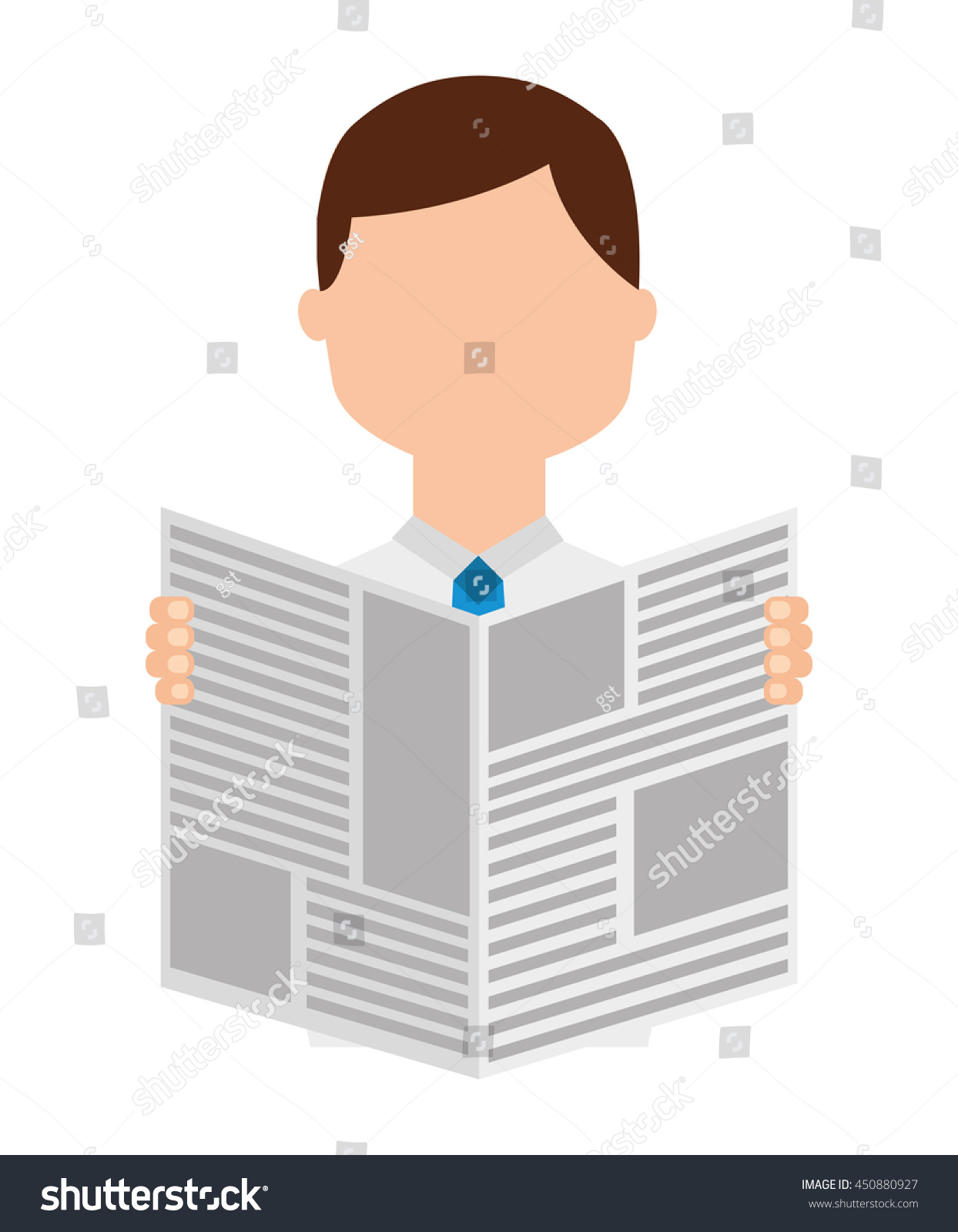 Newspaper Reader Isolated Icon Design Vector Stock Vector (Royalty Free ...