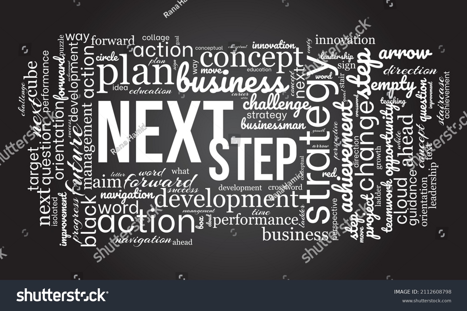 Next Step Word Cloud Template Business Stock Vector (Royalty Free ...
