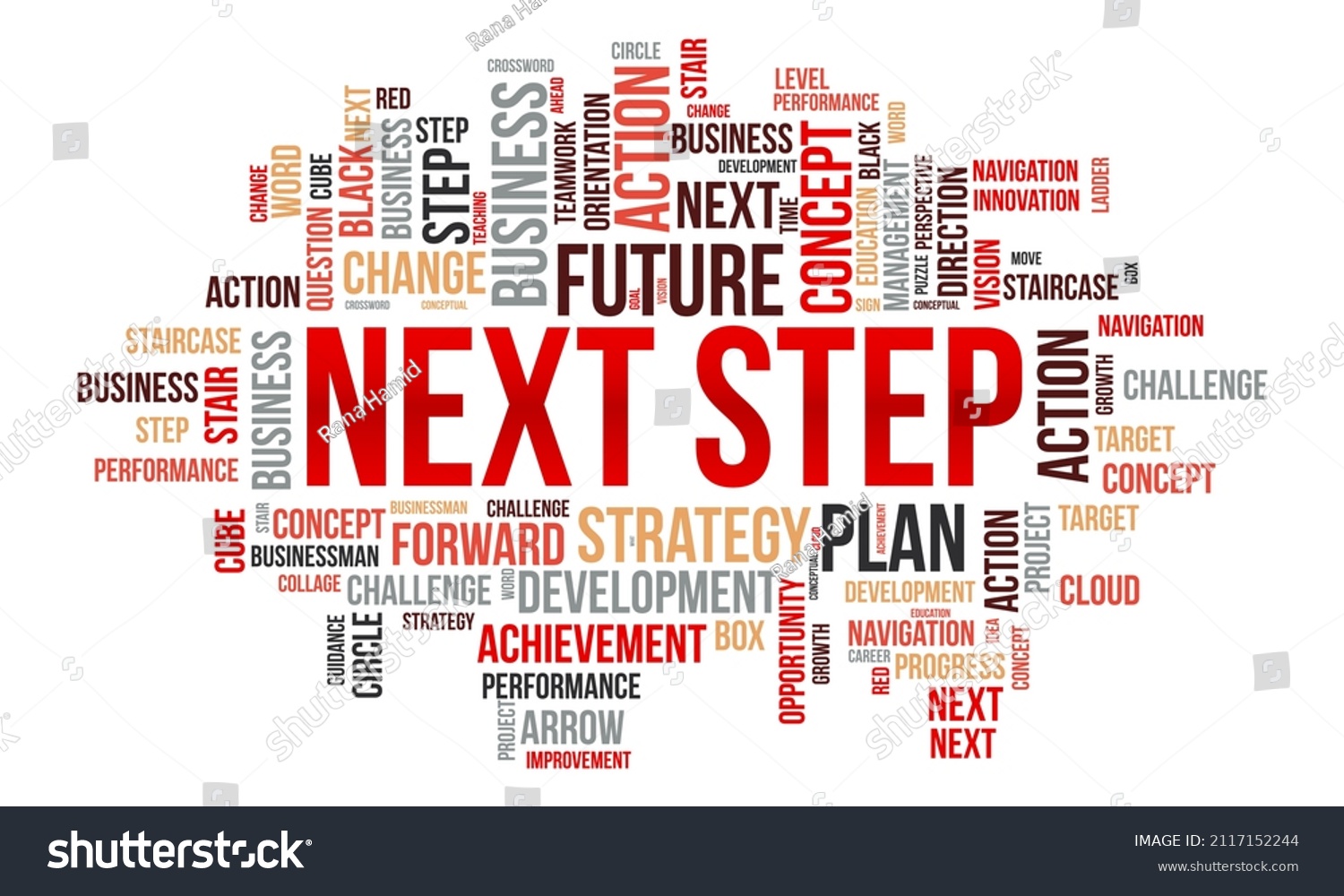 Next Step Word Cloud Template Business Stock Vector (Royalty Free ...