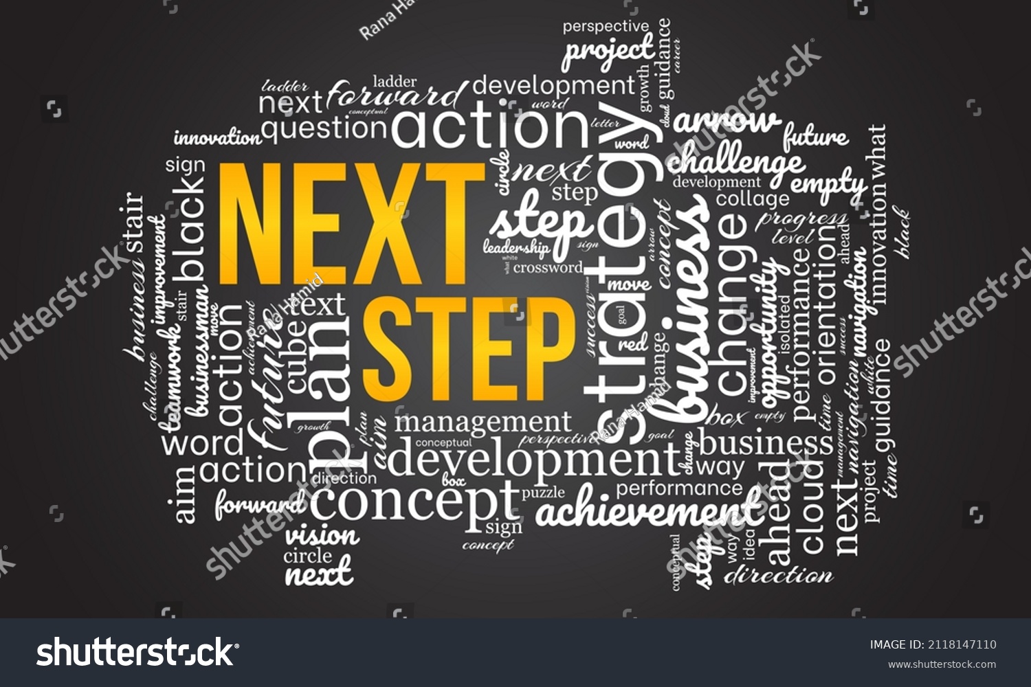 Next Step Word Cloud Template Business Stock Vector (Royalty Free ...