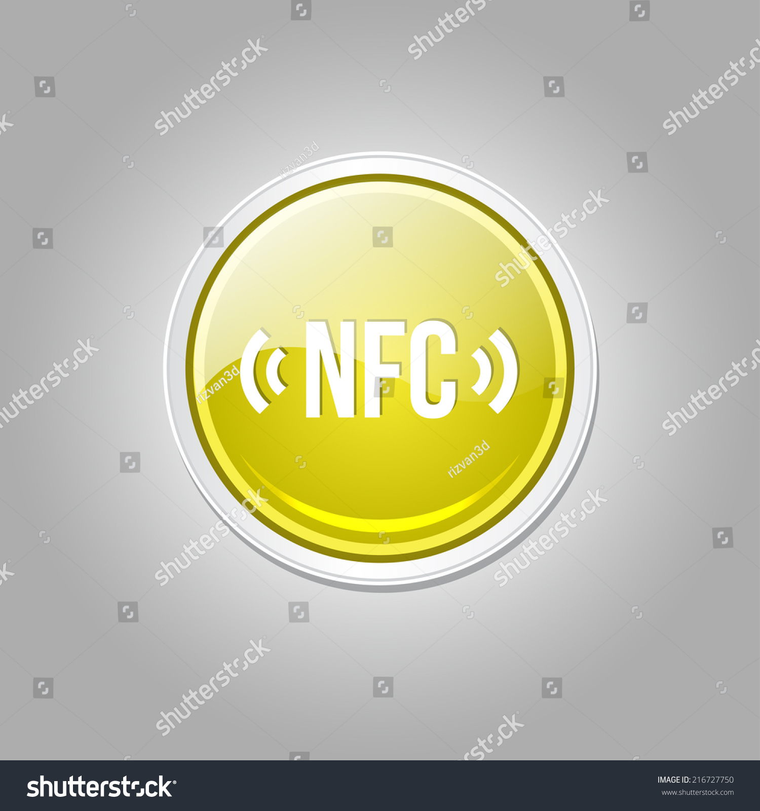 Nfc Circular Vector Yellow Web Icon Stock Vector (Royalty Free ...