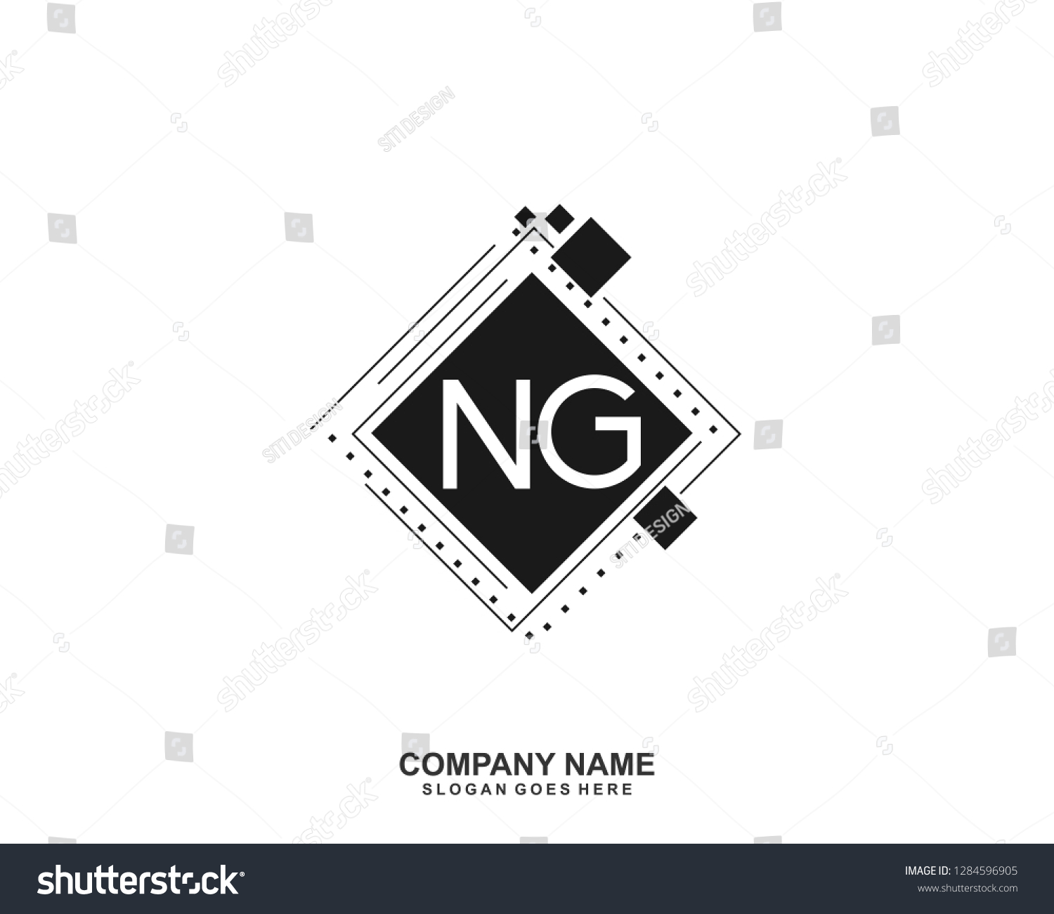 Ng Initial Letter Geometric Logo Vector Stock Vector (Royalty Free ...