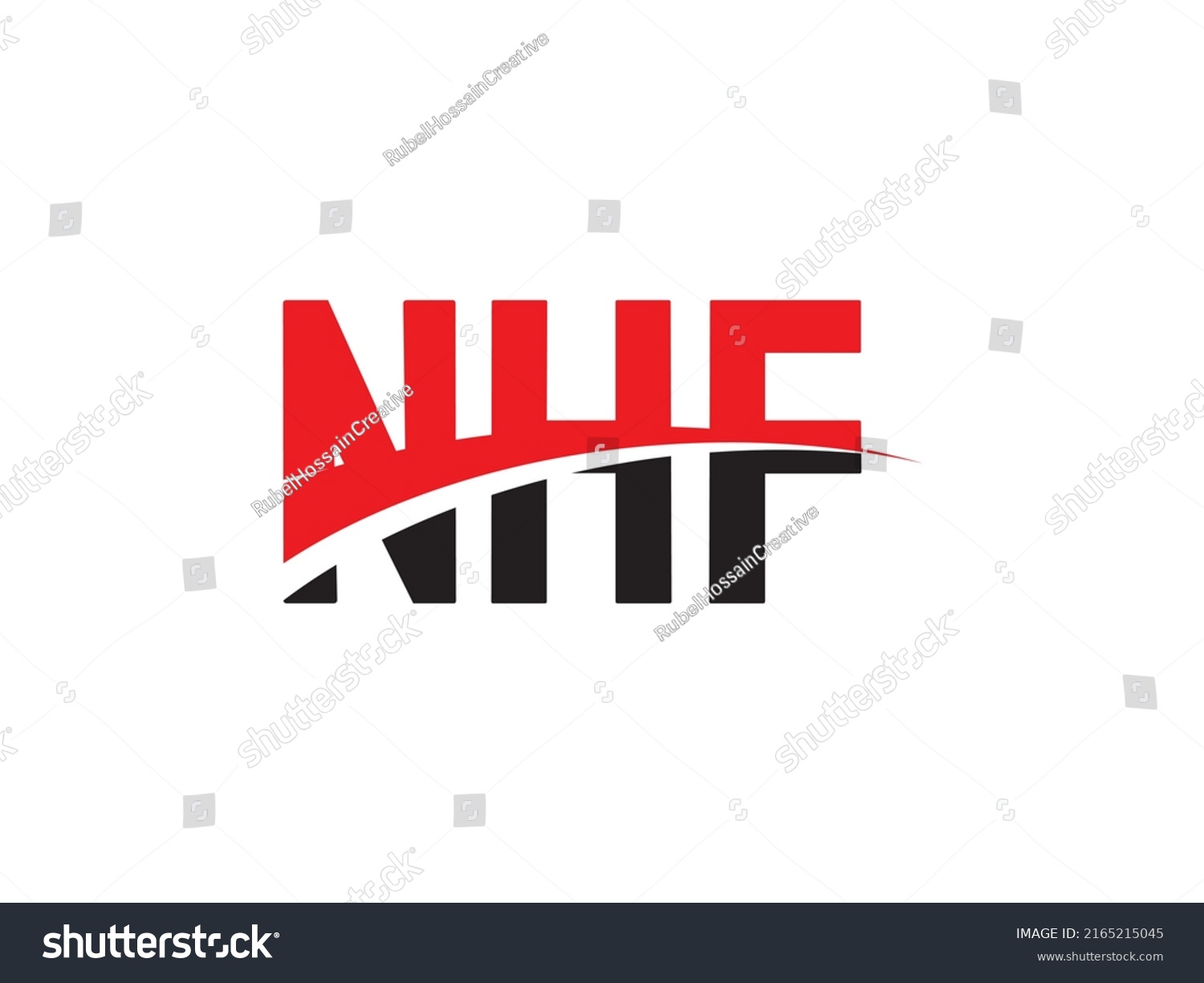 Nhf Letter Initial Logo Design Vector Stock Vector (Royalty Free ...
