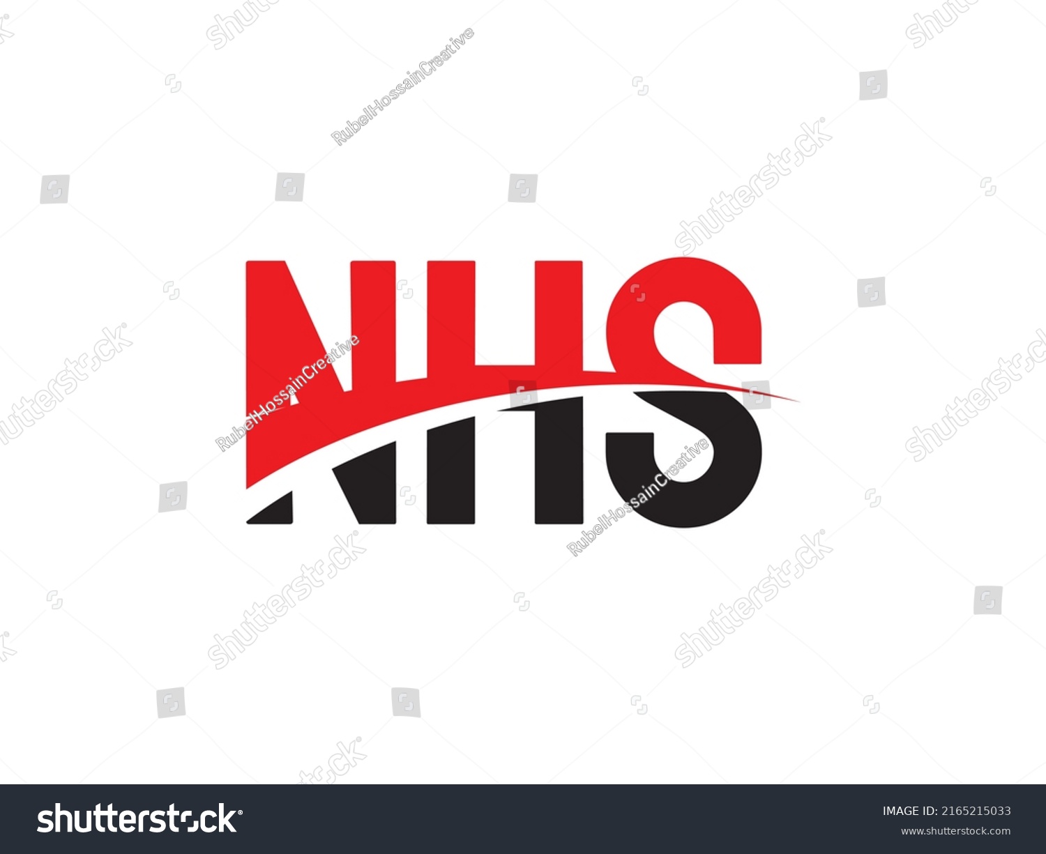 Nhs Letter Initial Logo Design Vector Stock Vector (Royalty Free ...