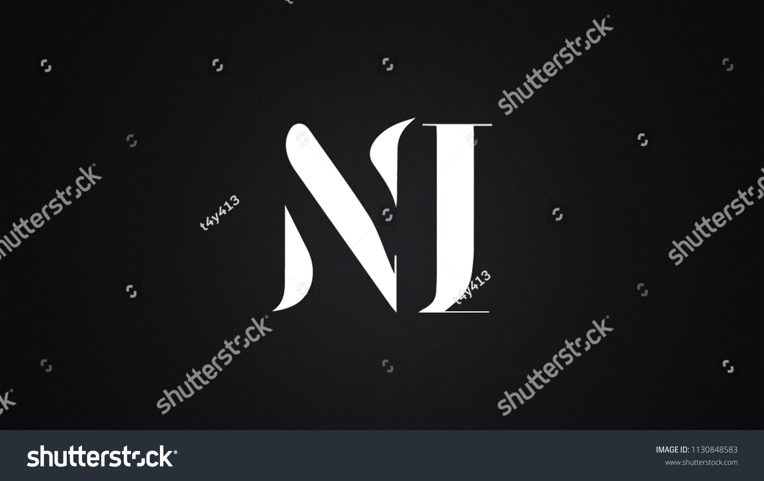 Ni Letter Logo Design Template Vector Stock Vector (Royalty Free ...