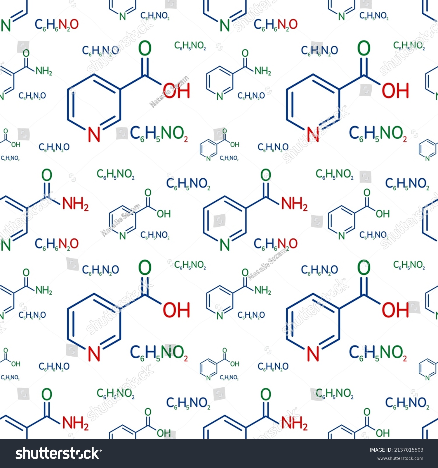 Niacinamide Niacin Molecular Formula Vector Illustration Stock Vector ... Niacinamide Niacin Molecular Formula Vector Illustration Stock Vector ...