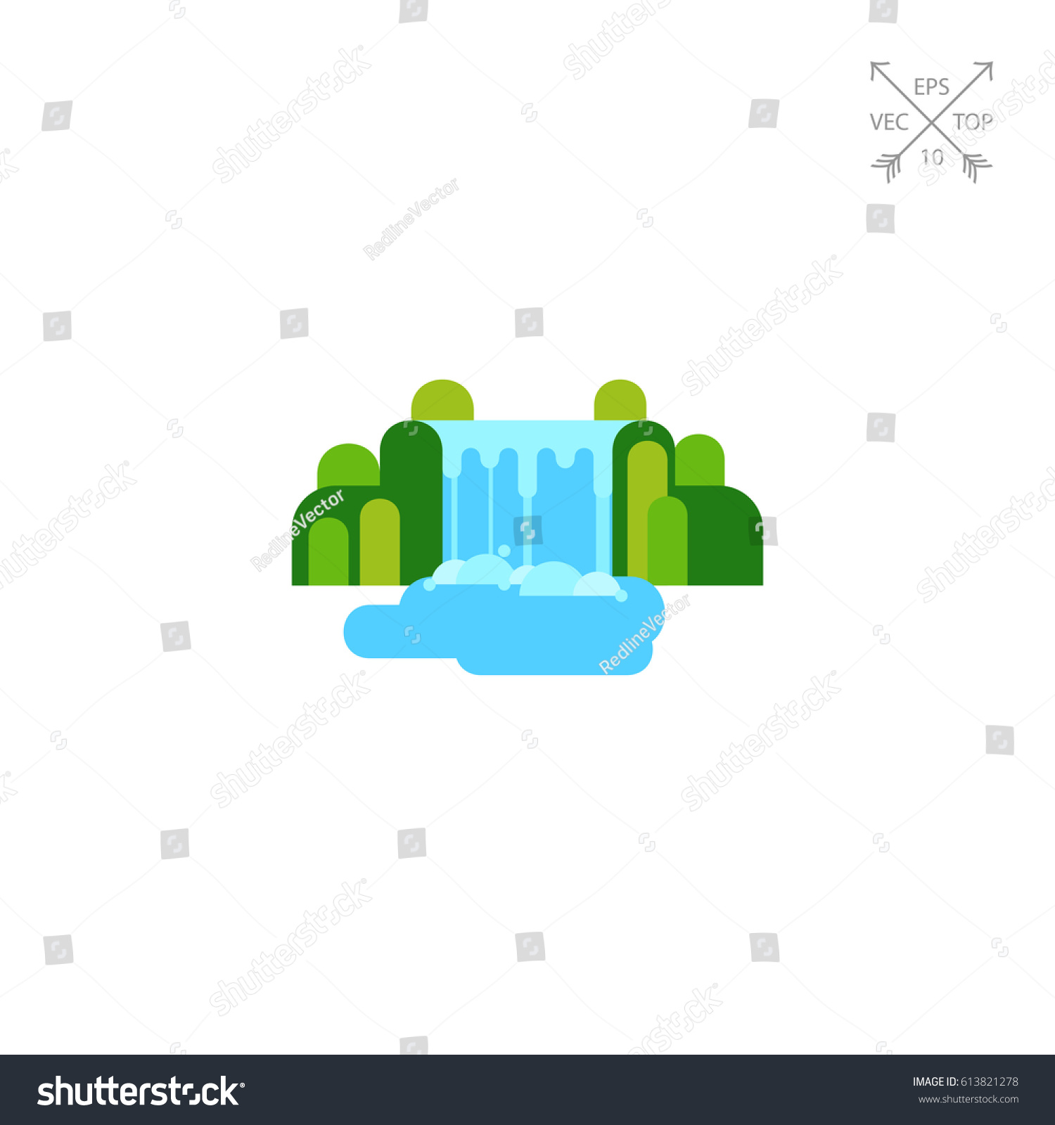 Niagara Falls Vector Icon Stock Vector (Royalty Free) 613821278