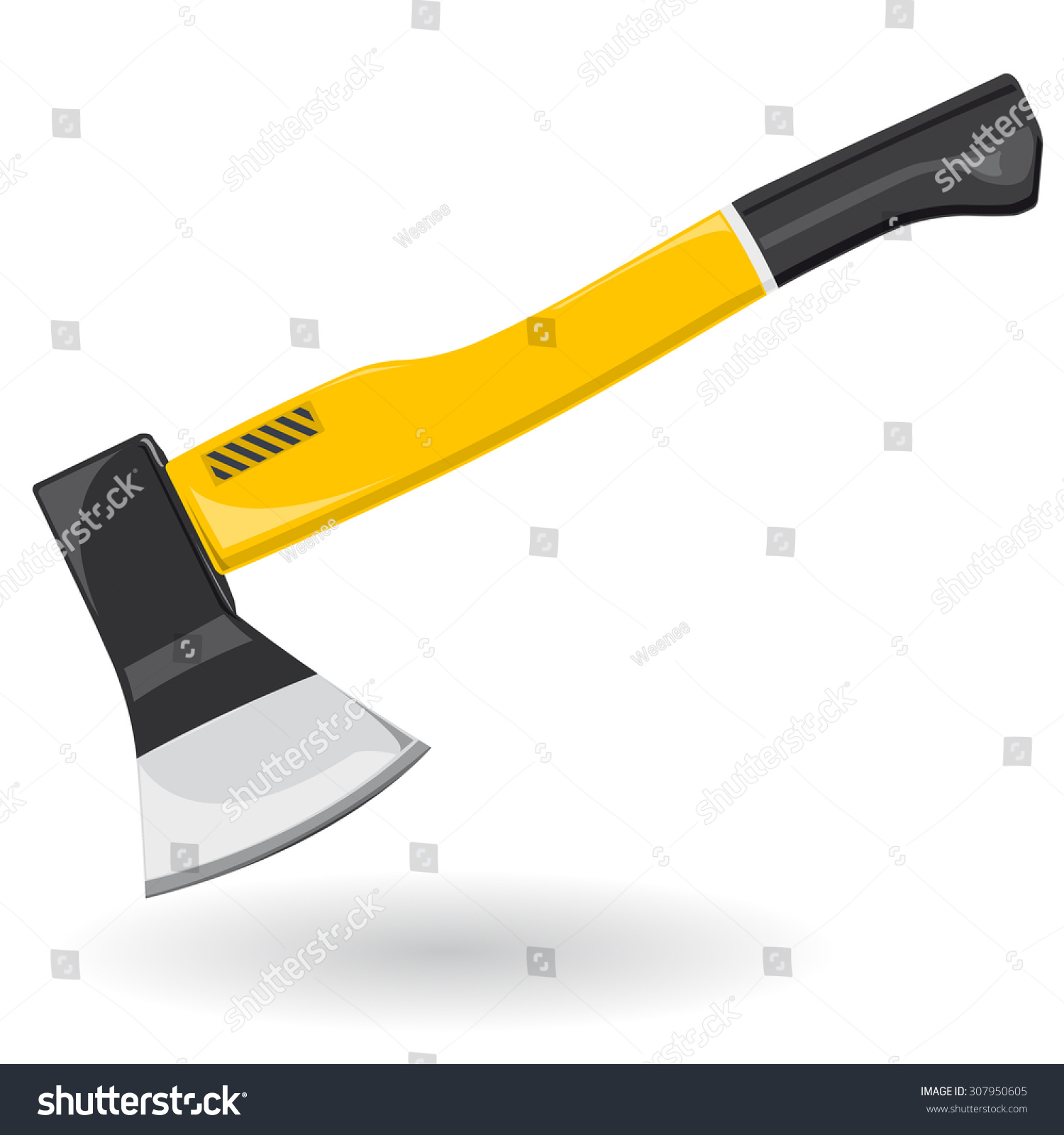Nice Classical Yellow Golden Axe Construction Stock Vector 307950605 ...