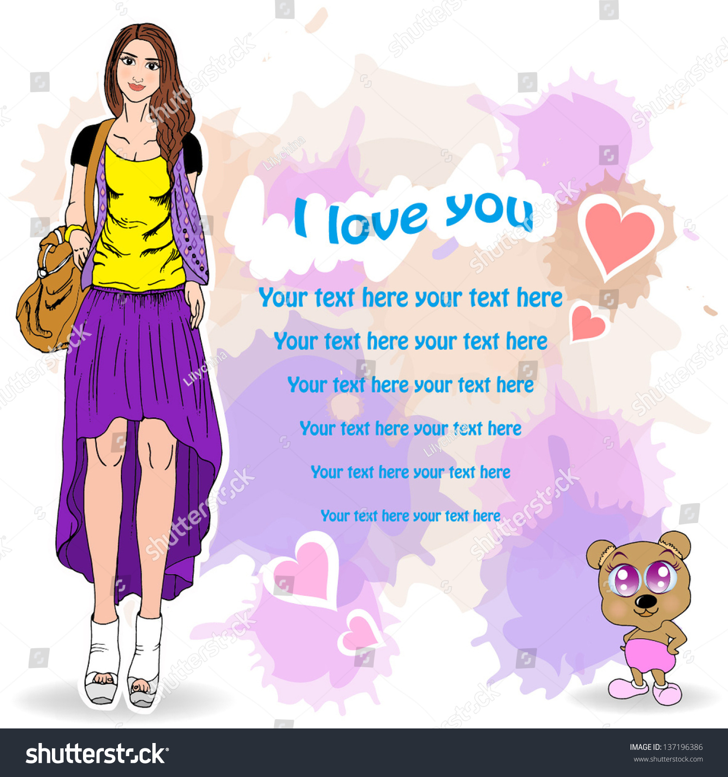 Nice Lovely Background Design Vector Stock Vector (Royalty Free ...