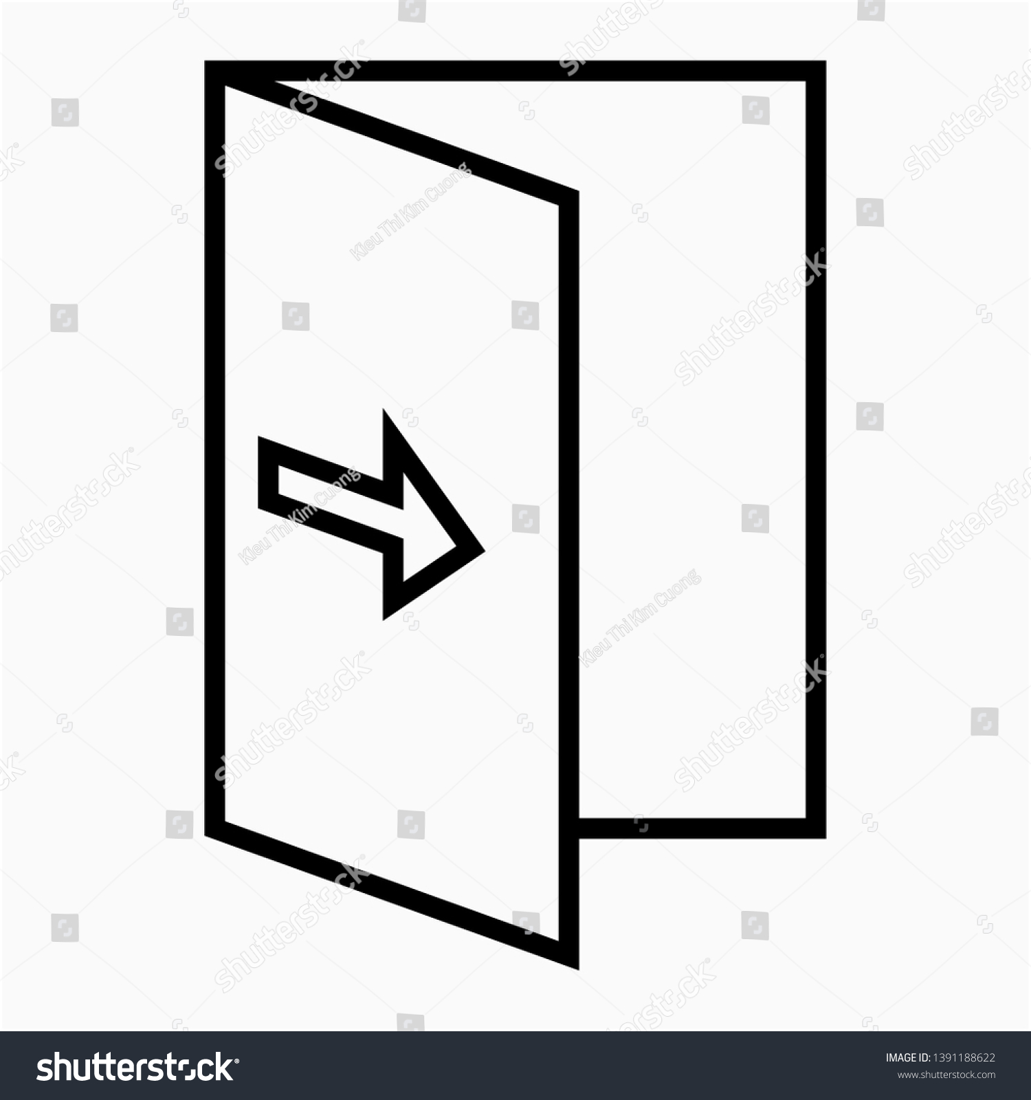 Nice Outline Exit Vector Icon Stock Vector (Royalty Free) 1391188622