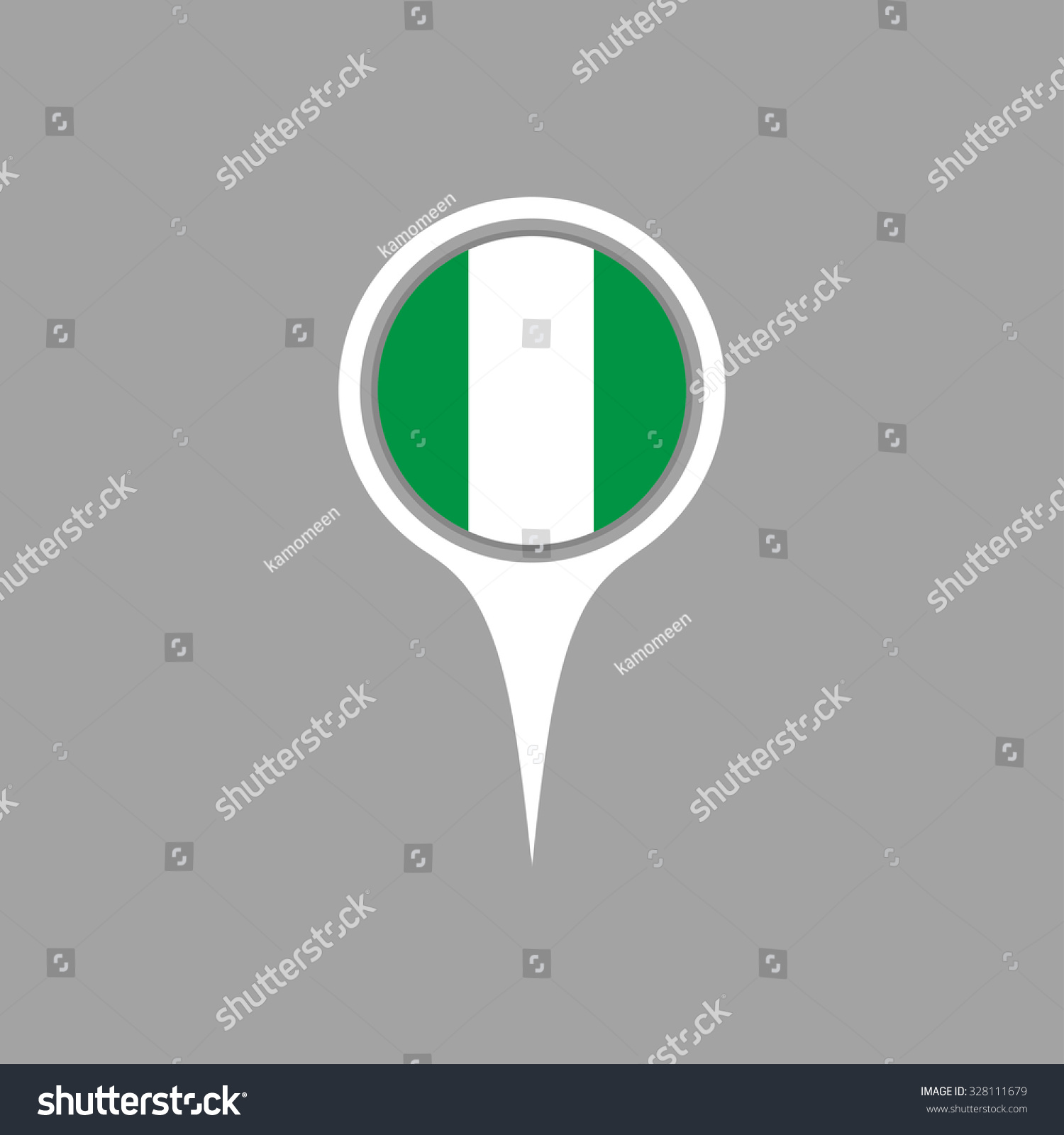 Nigeria Flagpin Stock Vector (Royalty Free) 328111679 | Shutterstock