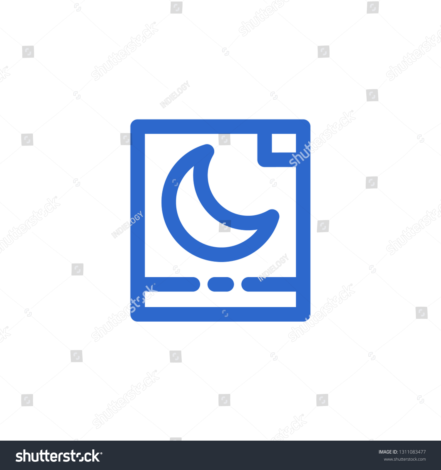 Night Mode Icon Moon Logo User Stock Vector (Royalty Free) 1311083477