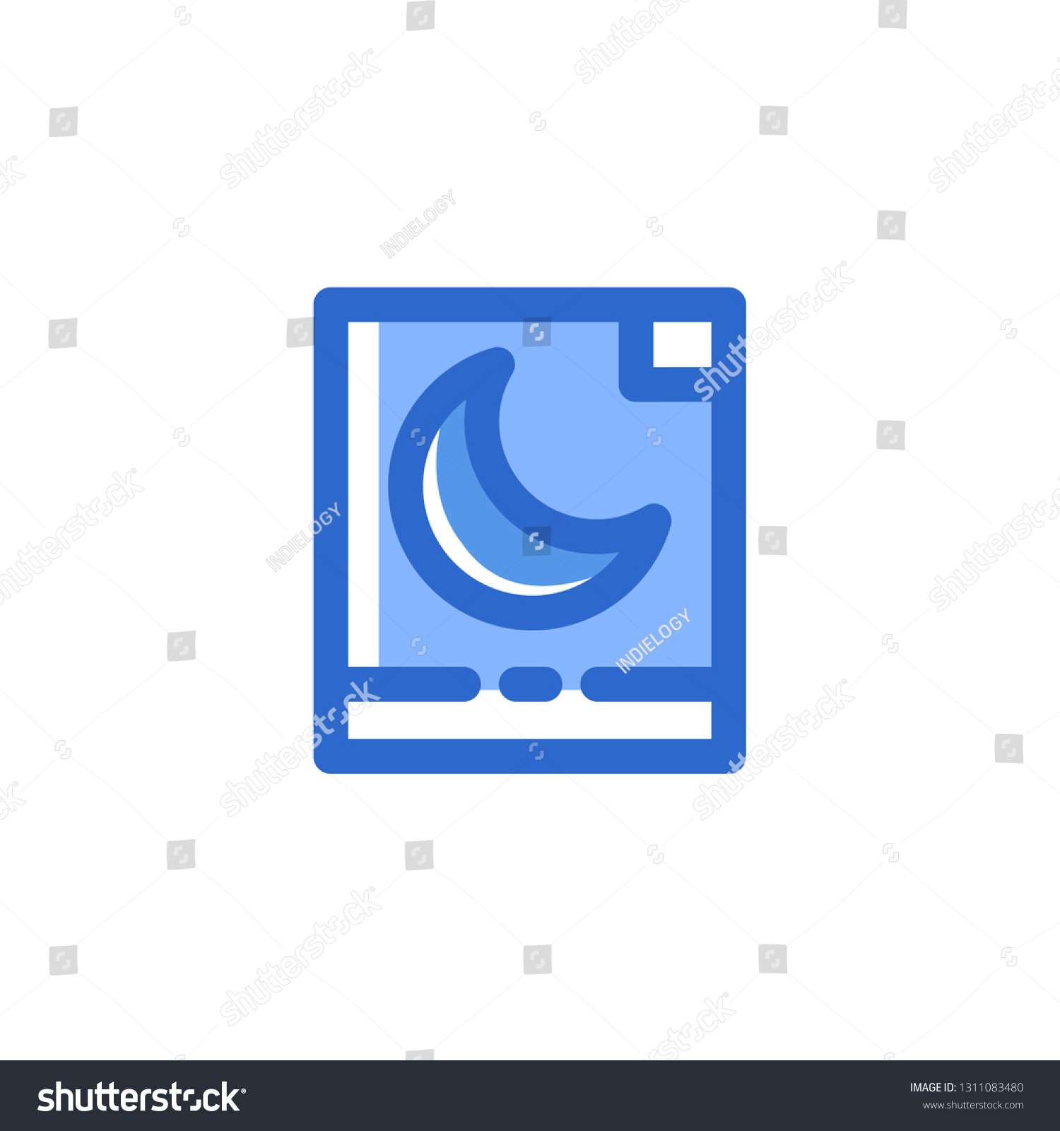 Night Mode Icon Moon Logo User Stock Vector (Royalty Free) 1311083480